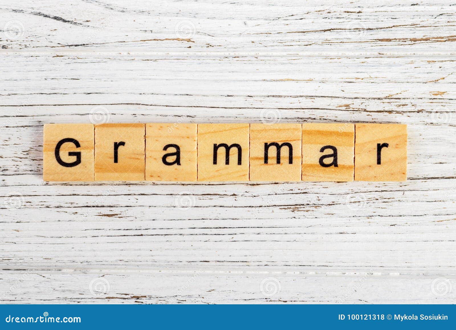 Grammar Word Made with Wooden Blocks Concept Stock Photo - Image of ...