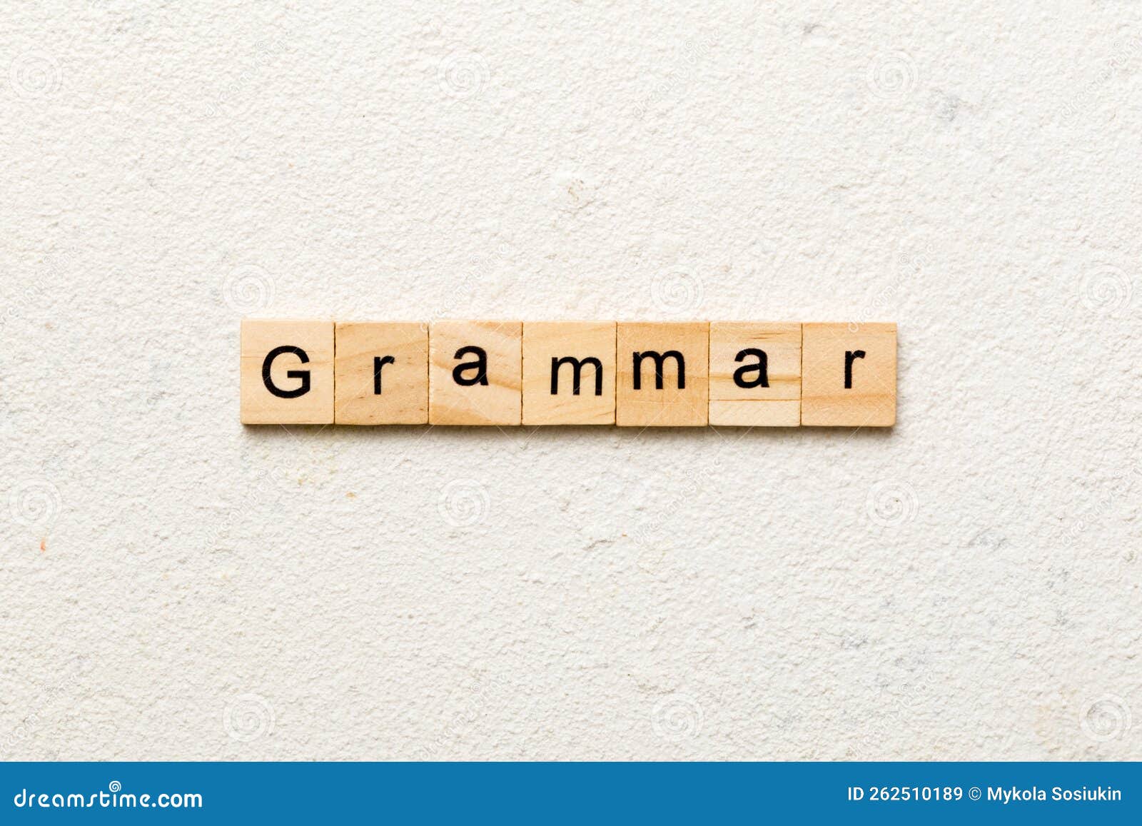 Grammar Word Written on Wood Block. Grammar Text on Table, Concept ...