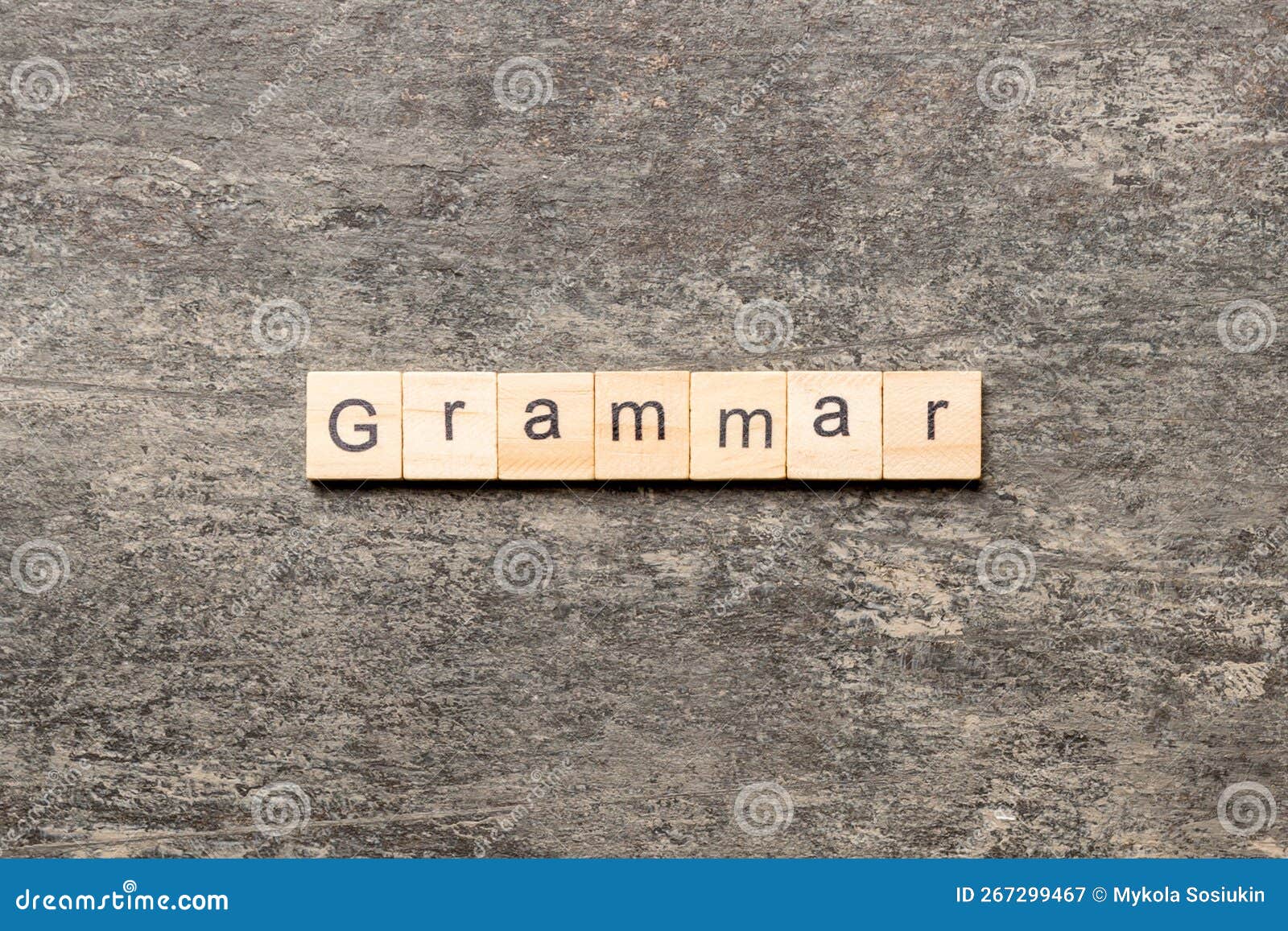 Grammar Word Written on Wood Block. Grammar Text on Table, Concept ...