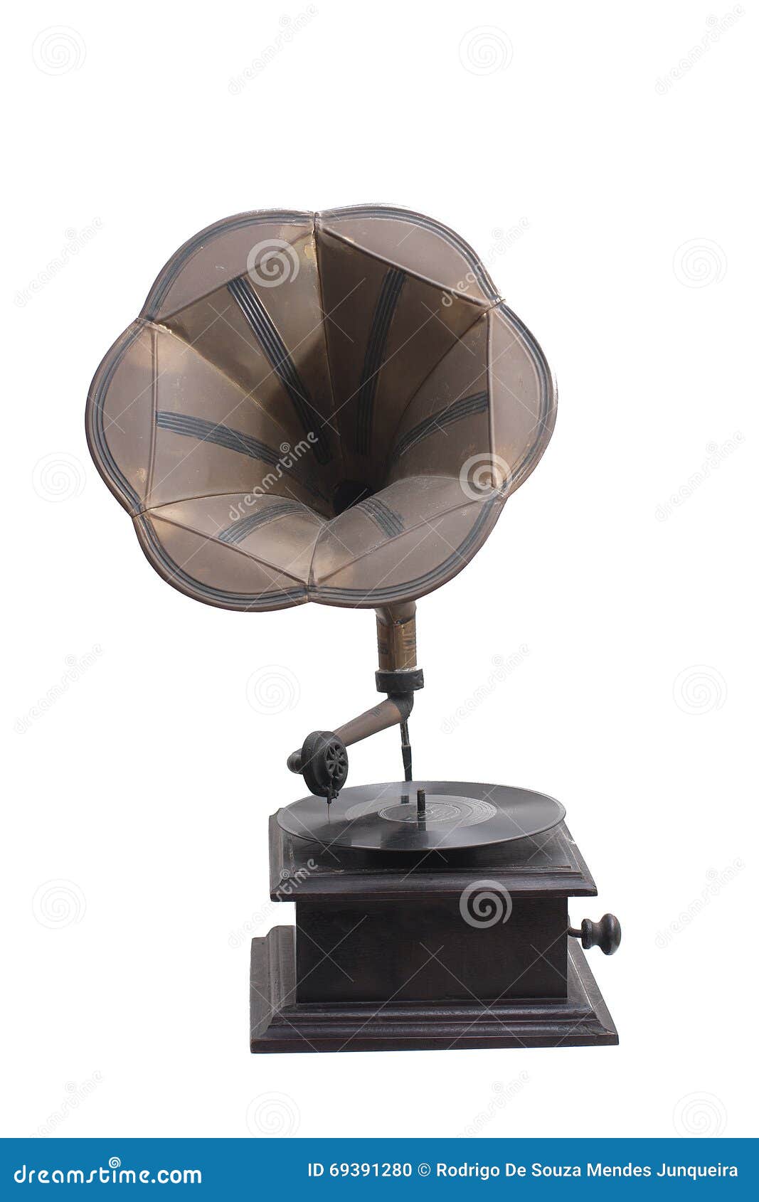 Gramofone De Madeira Antigo Foto de Stock - Imagem de edison, colheita ...