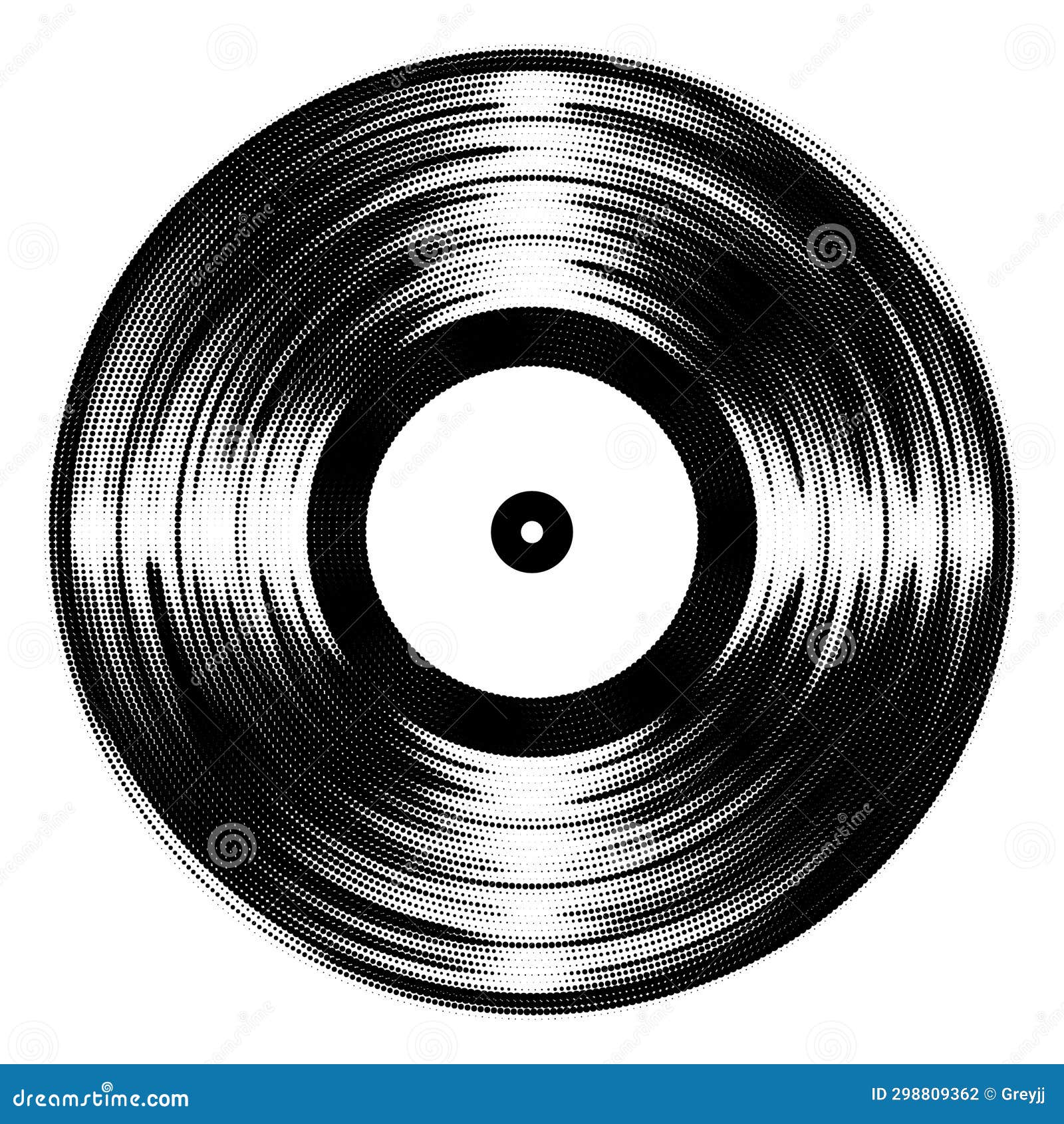 Gramophone Black Vinyl LP Record Silhouette Isolated on White ...