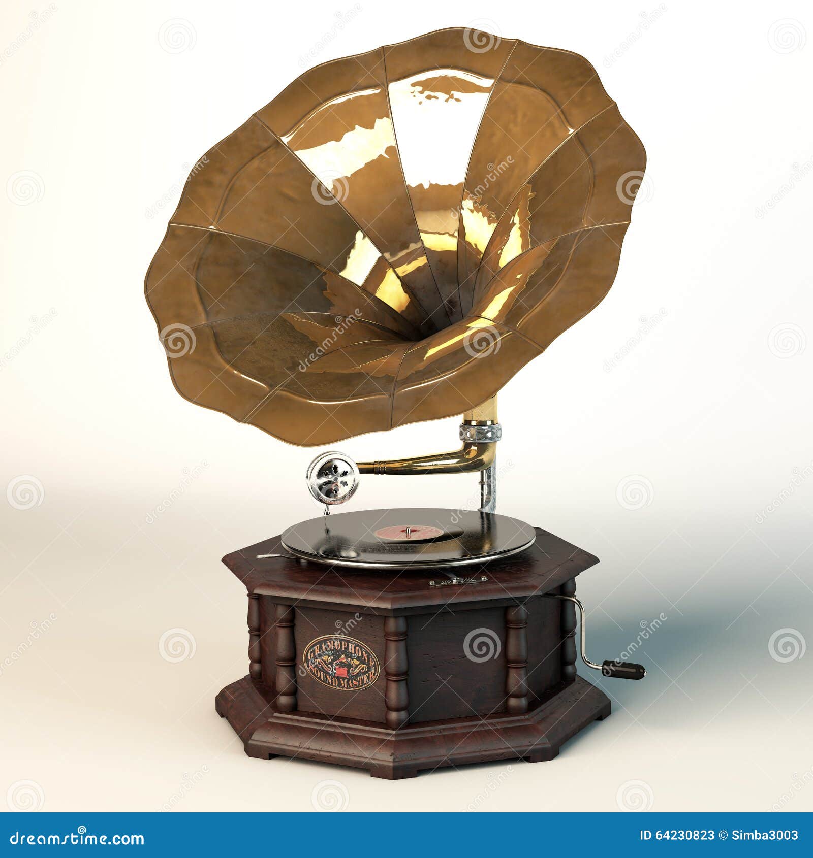 Gramophone stock illustration. Illustration of extravagance - 64230823