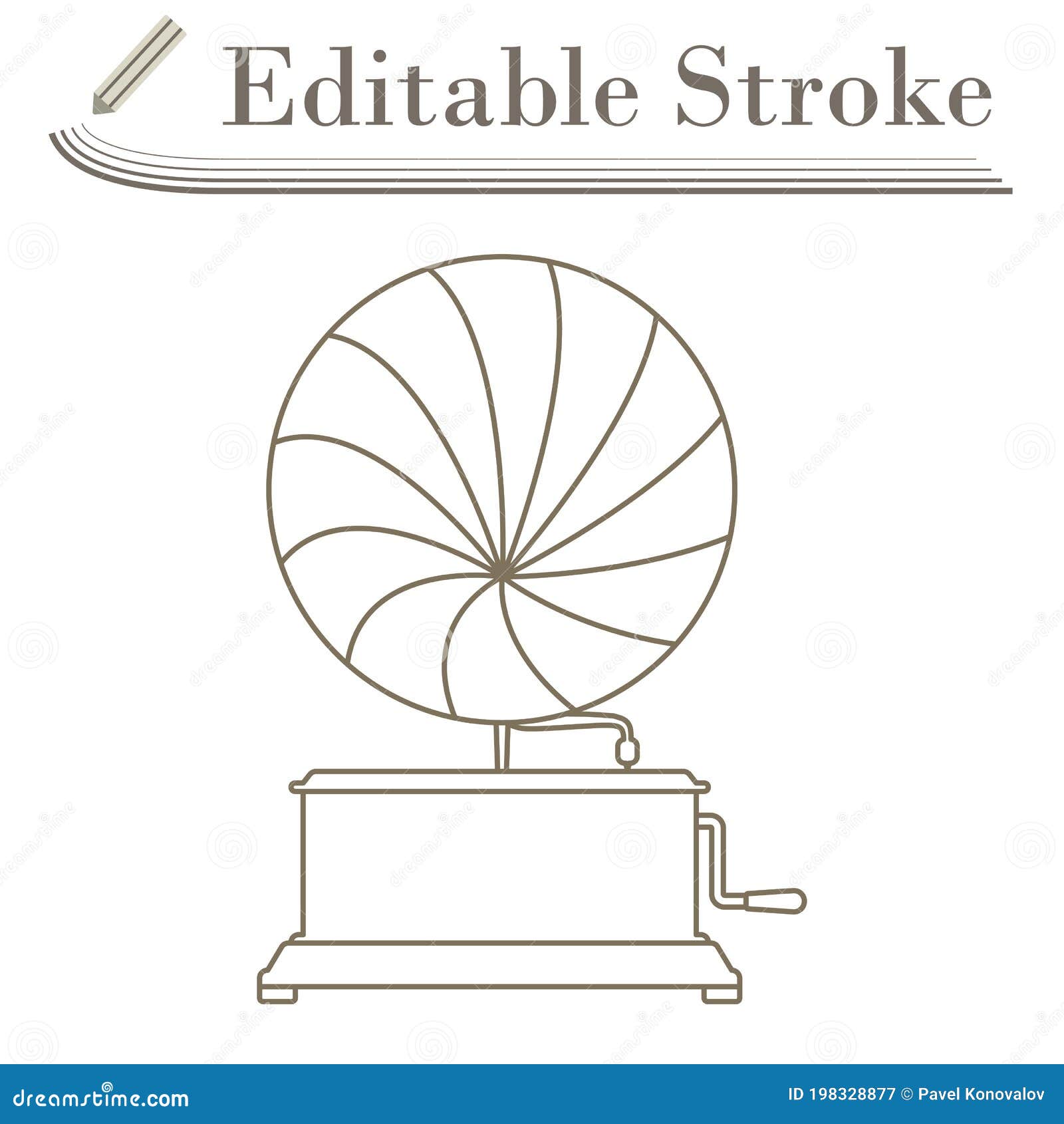 Gramophone Icon. Music Shop Logo. Music Store Label Emblem. Vector ...