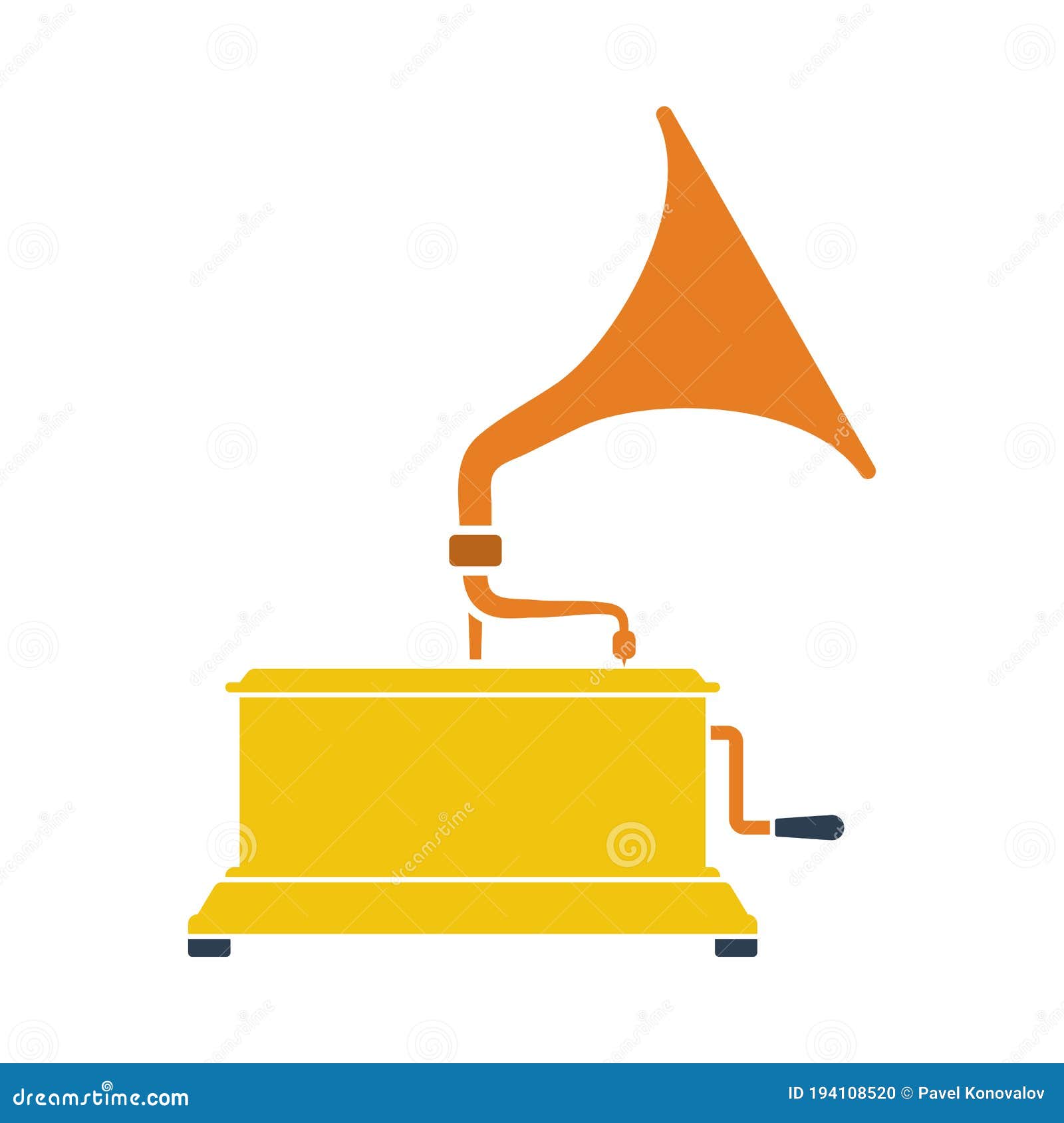 Gramophone Icon. Music Festival Emblem Logo Label. Treble Clef. Vector ...