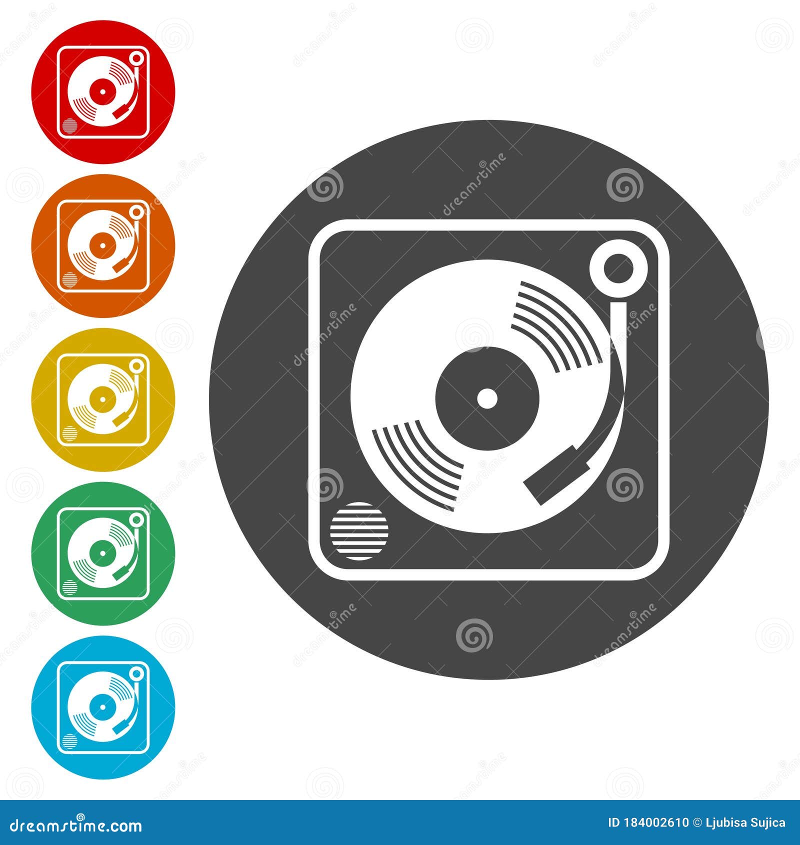 Gramophone icon stock vector. Illustration of retro - 184002610