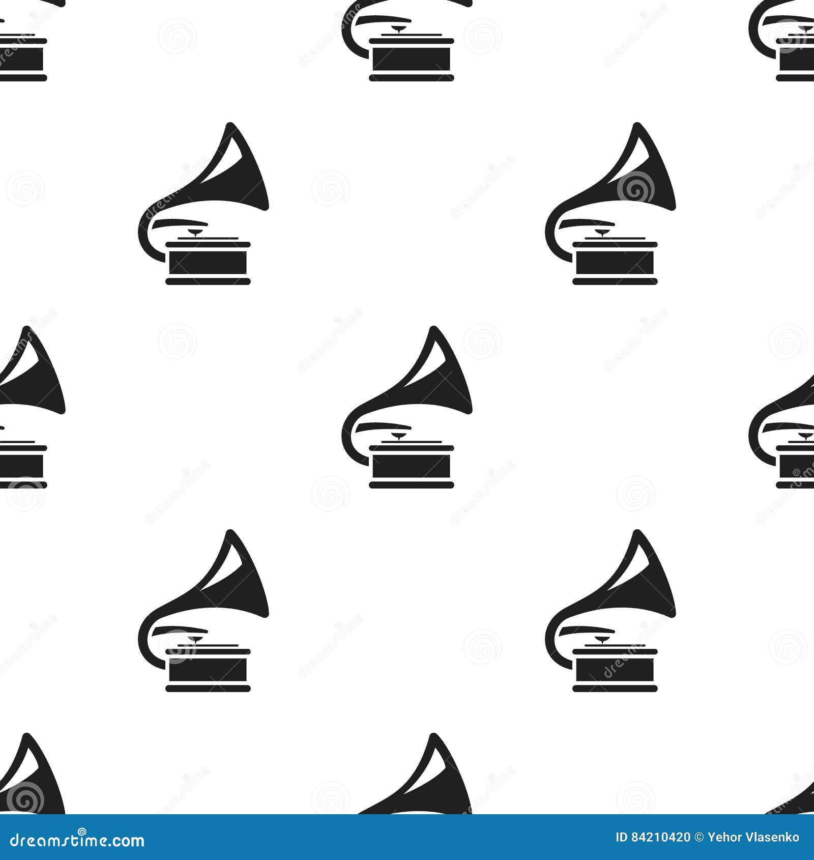 Gramophone Icon. Music Festival Emblem Logo Label. Treble Clef. Vector ...