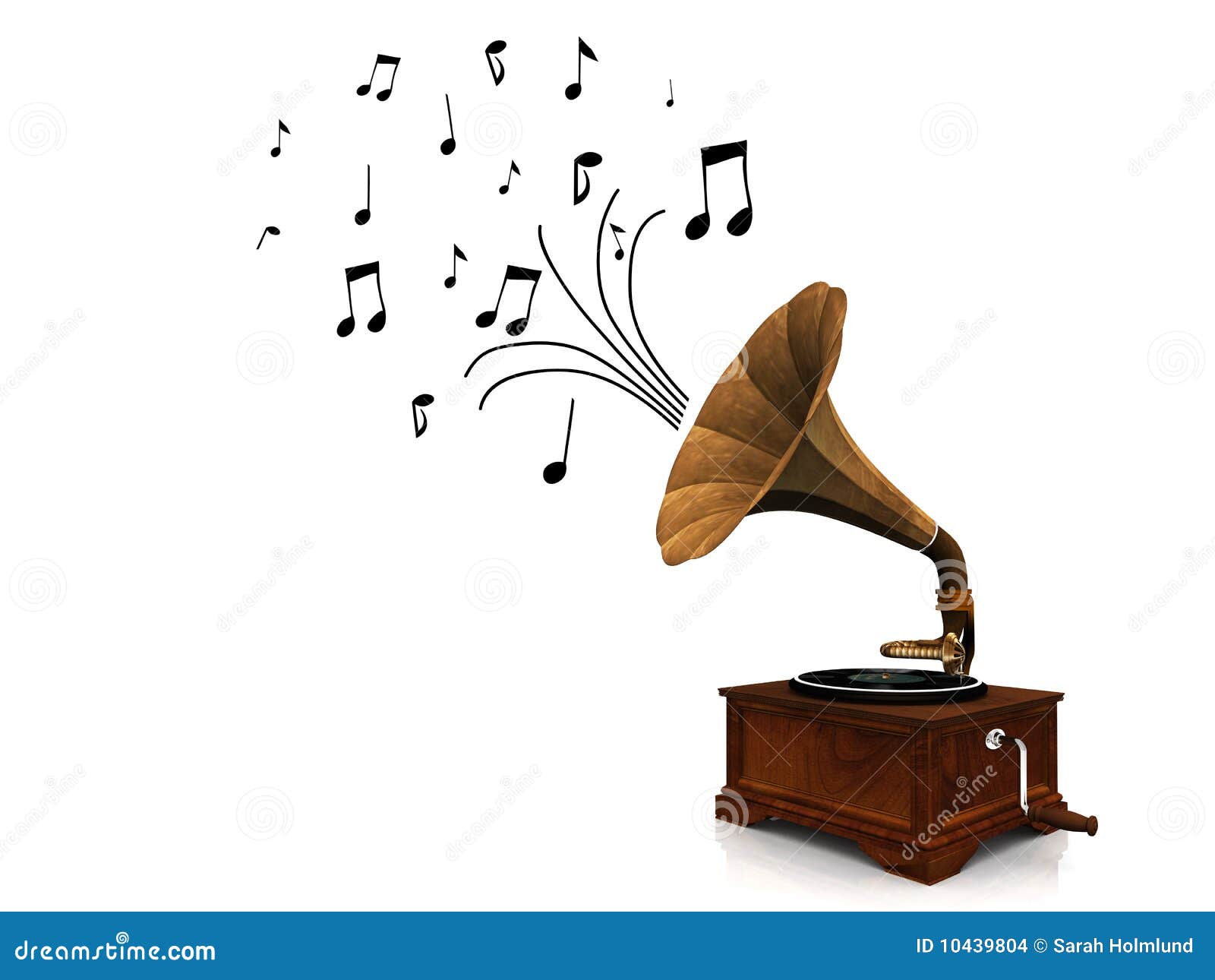 Gramophone playing music. stock illustration. Illustration of appliance ...
