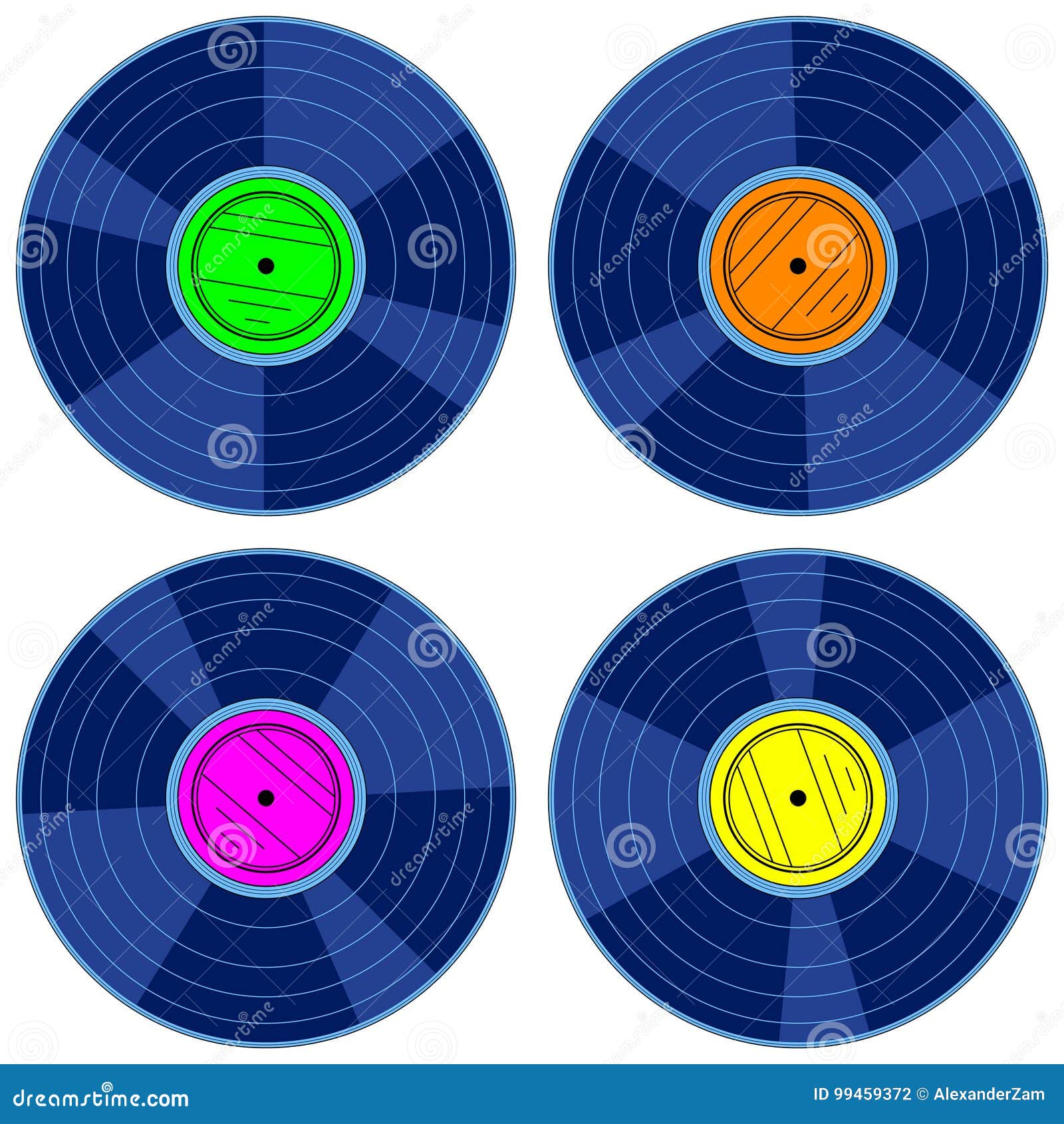 Gramophone record disk set stock vector. Illustration of stereo - 99459372