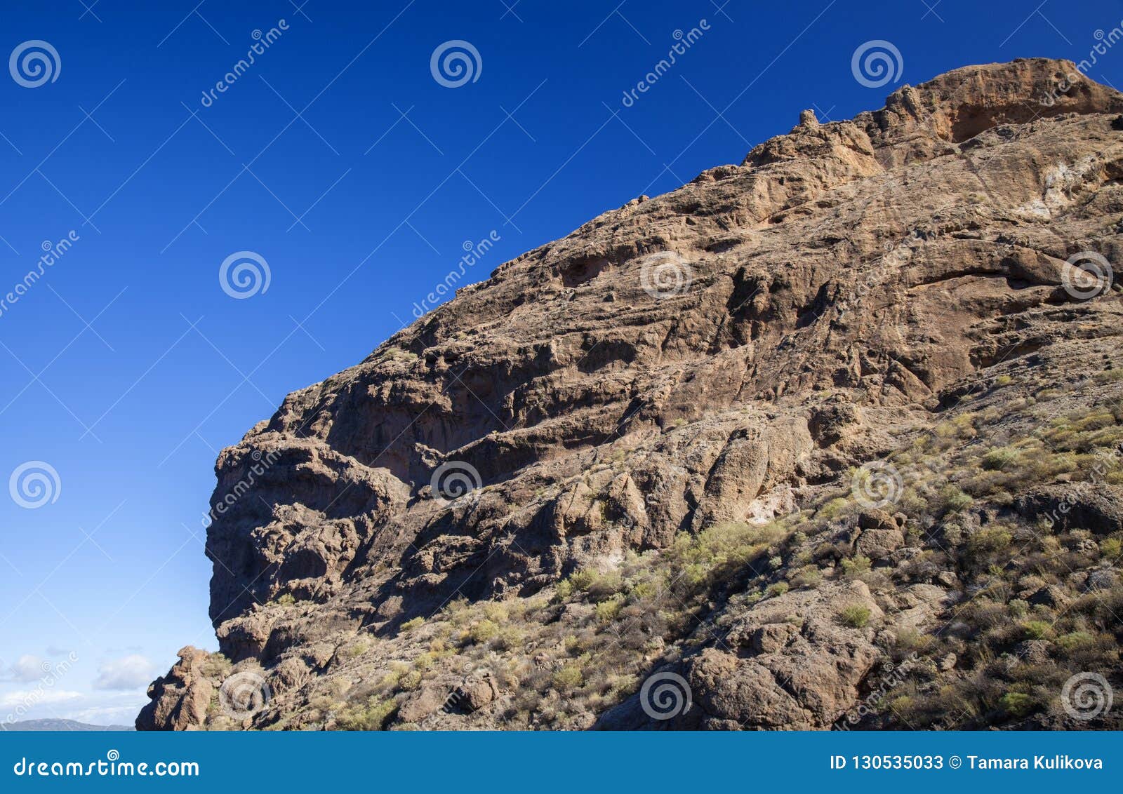 Gran Canaria, Aserrador Mountain Stock Image - Image of clear, gran ...