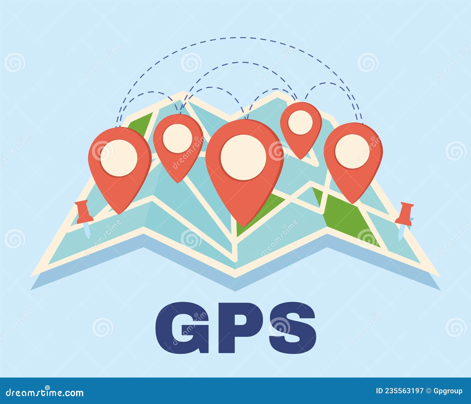 Gran cartel de gps ilustración del vector. Ilustración de hallazgo ...