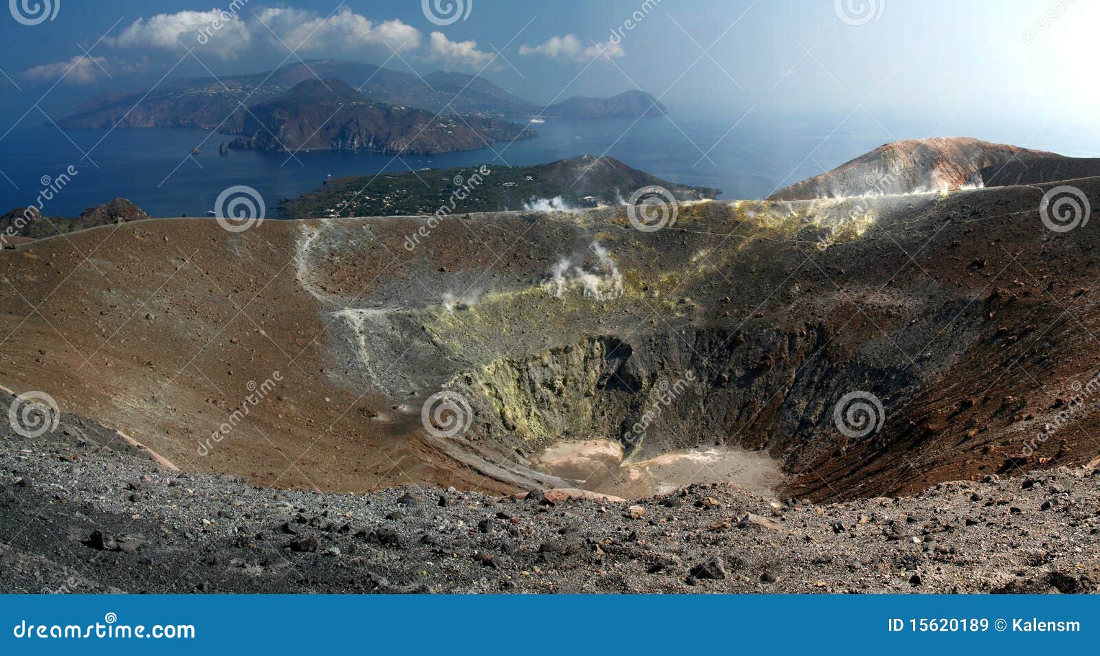 Gran Cratere - Vulcano Island Stock Image - Image of cratere, vulcan ...