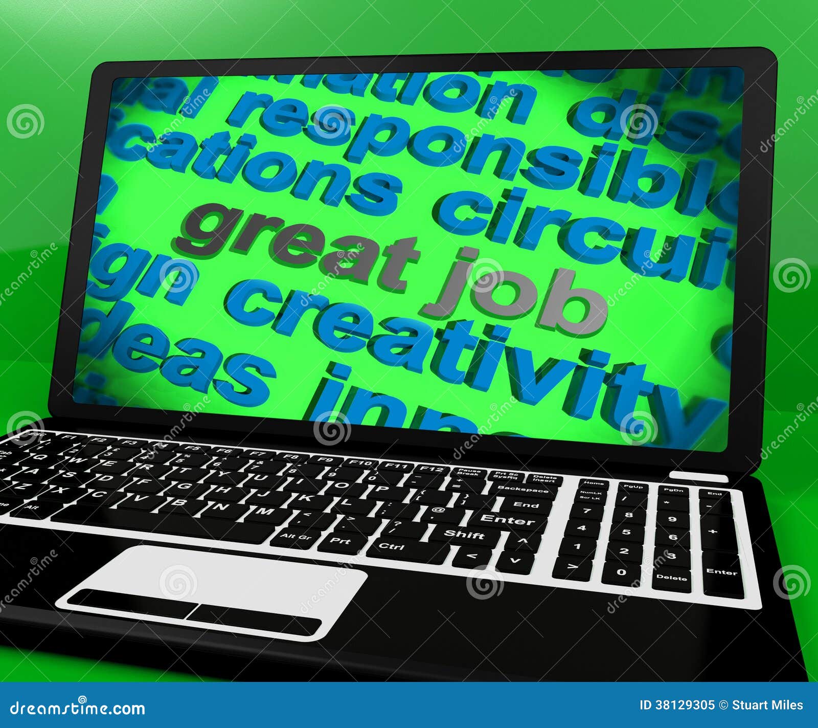 Gran Job Screen Shows Awesome Work Stock de ilustración - Ilustración ...