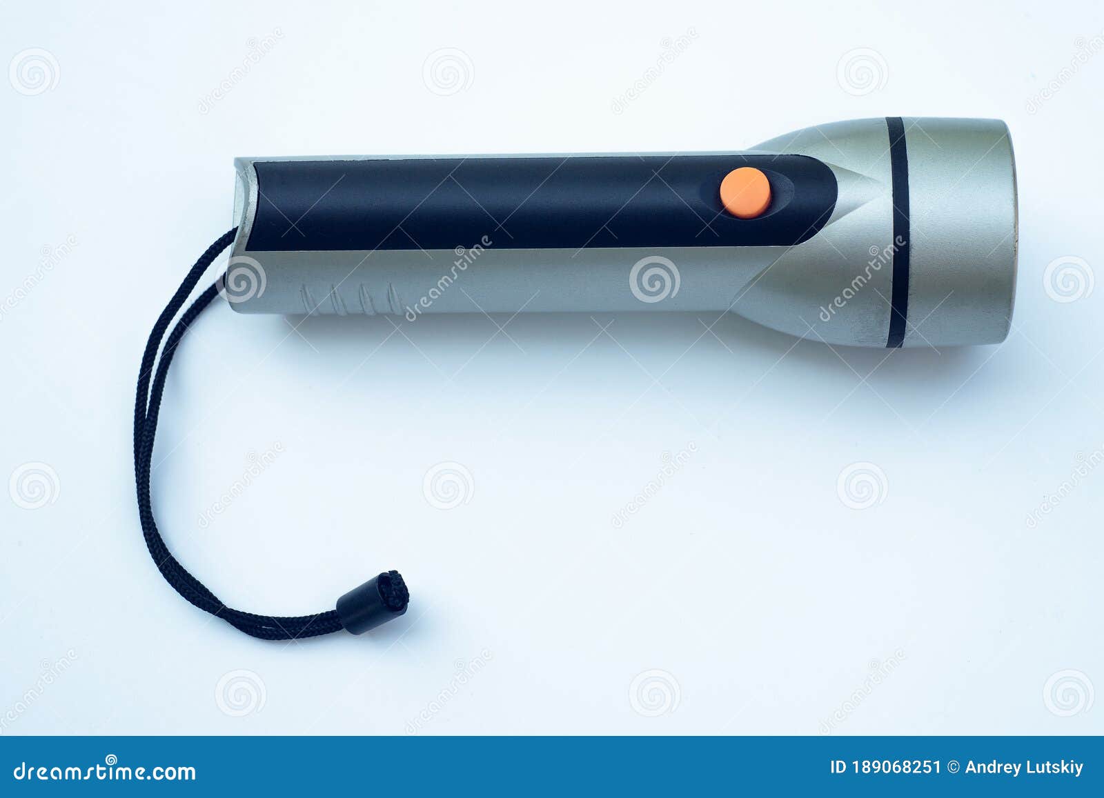 Gran Linterna Plateada En El Aislamiento Blanco Imagen de archivo ...