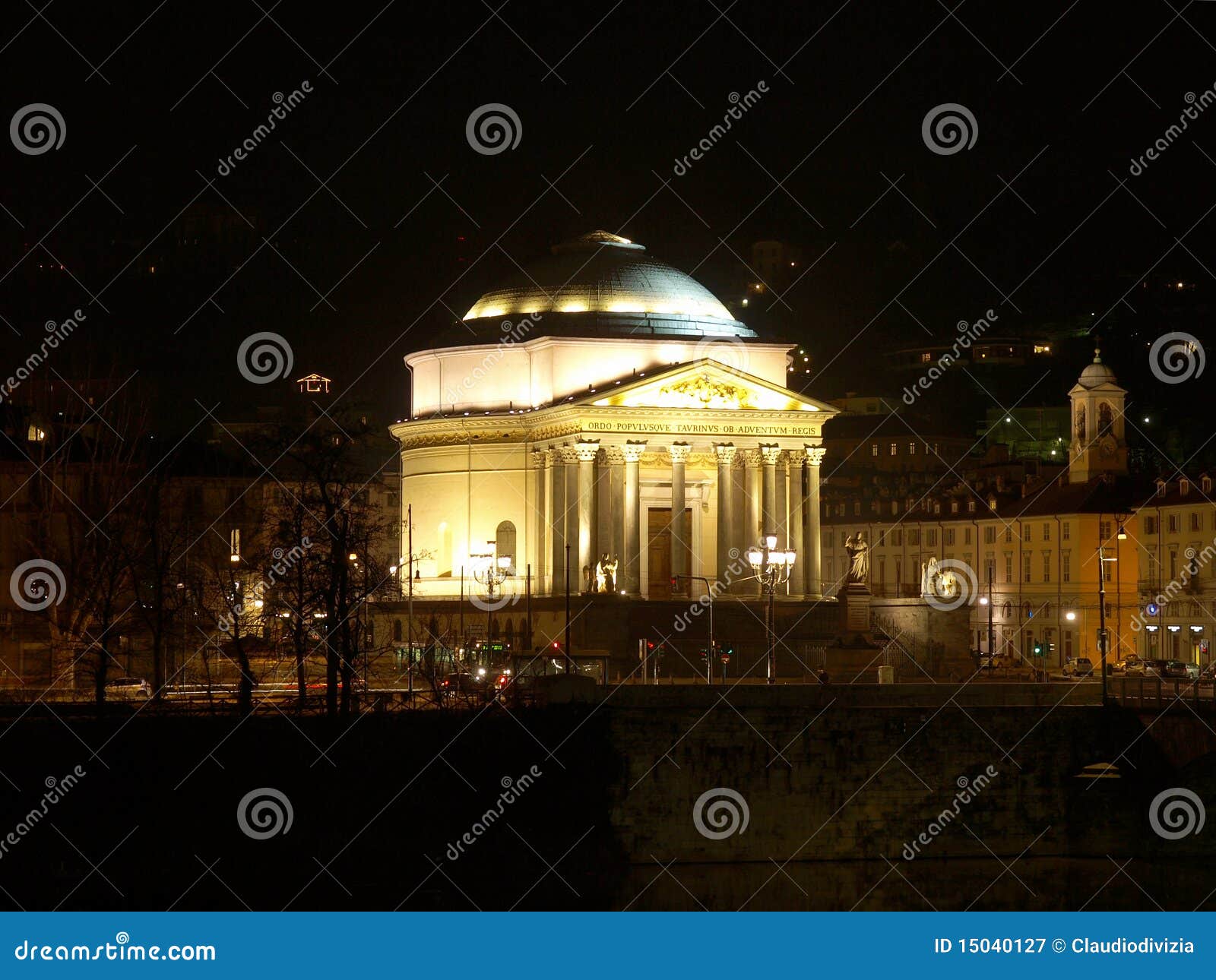 Gran Madre church, Turin stock image. Image of nighttime - 15040127