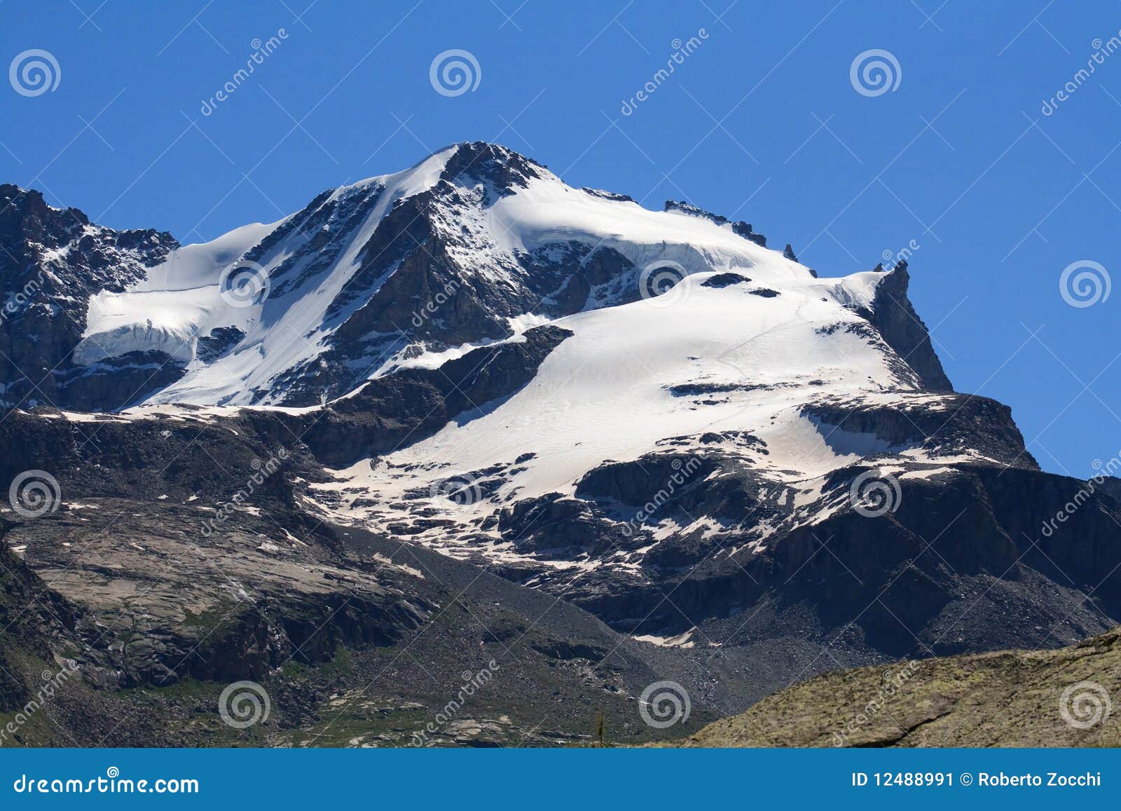 Gran Paradiso stock image. Image of mountain, paradiso - 12488991