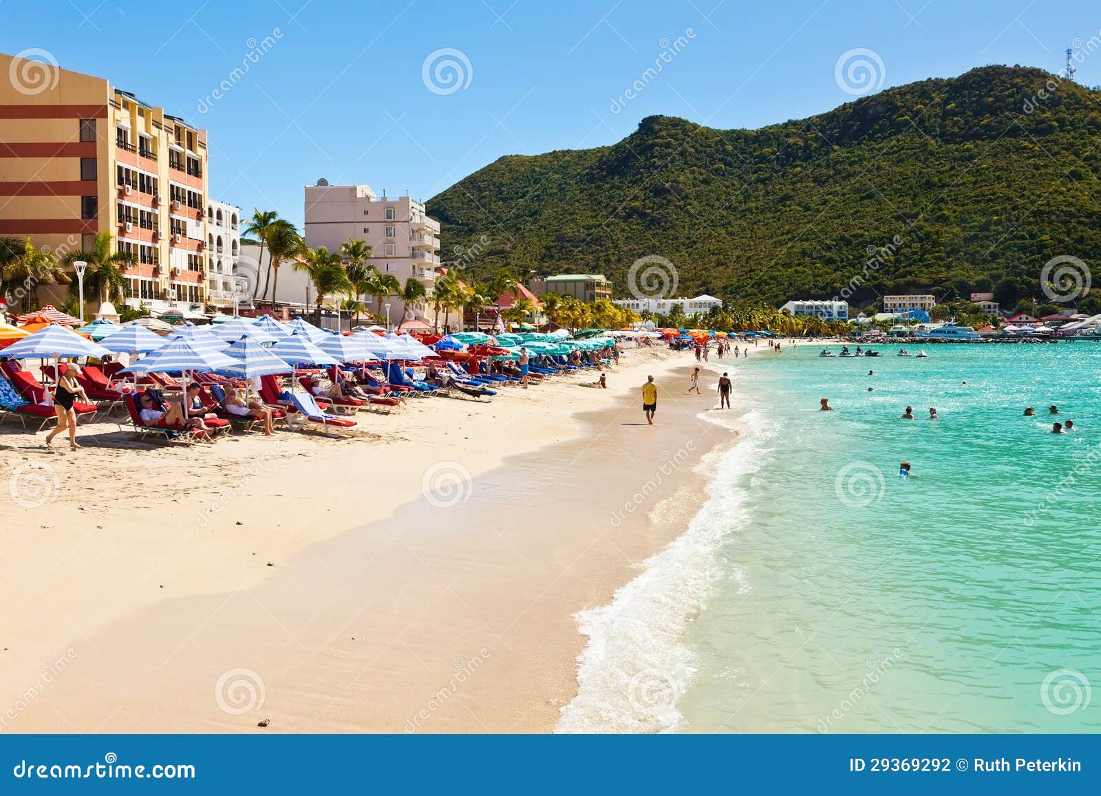 Gran Playa De La Bahía, St. Maarten Fotografía editorial - Imagen de ...