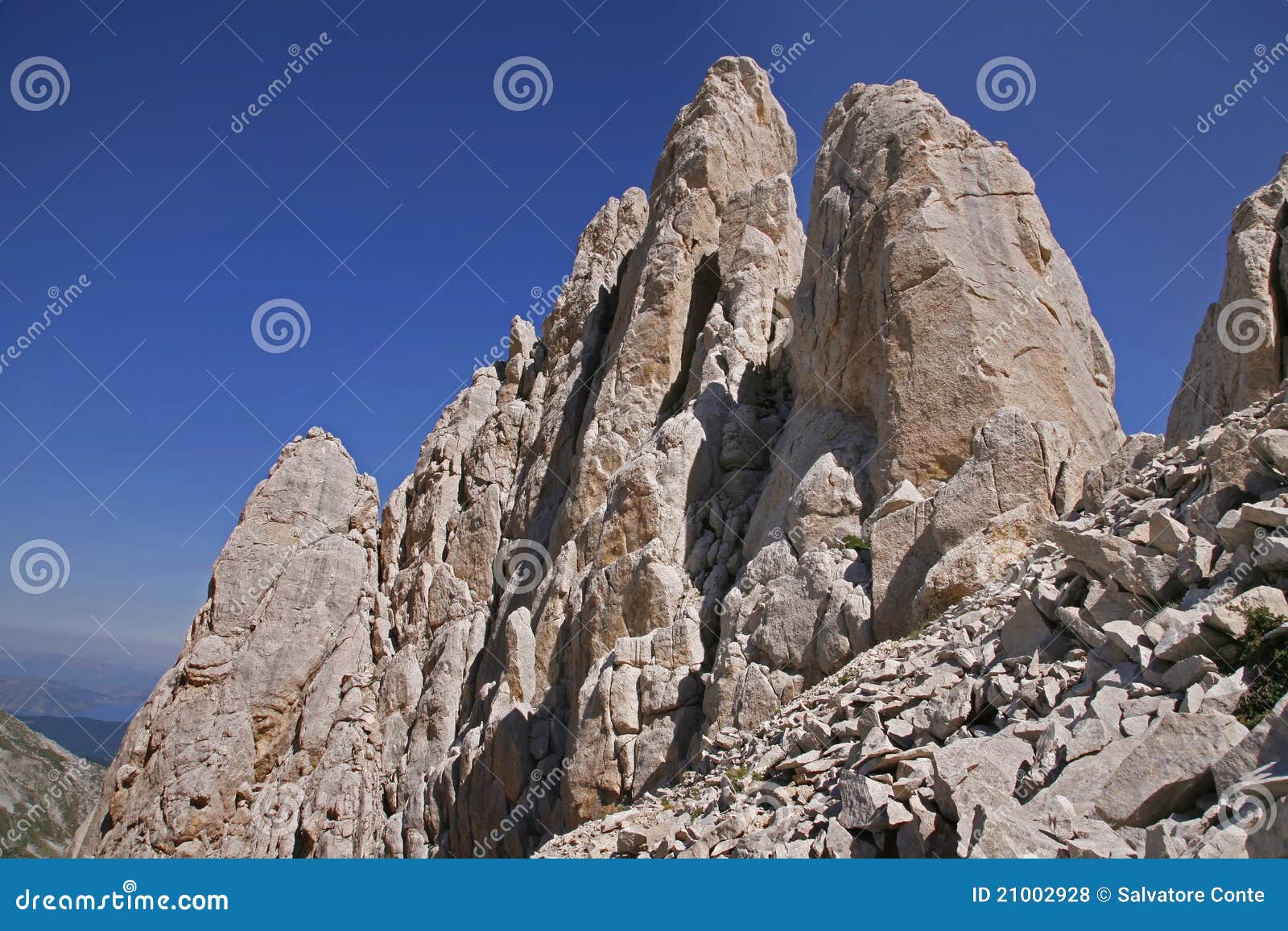 Gran Sasso in Italian Apennines Stock Photo - Image of panorama, blue ...