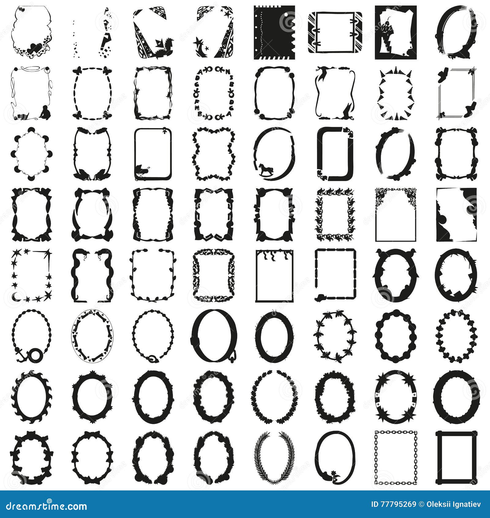 Gran Sistema De Bastidores Vector Hermoso Ilustración del Vector ...