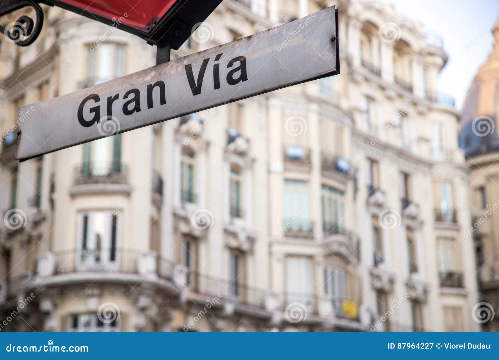 Gran Via Street Sign in Madrid Stock Image - Image of spain, sign: 87964227