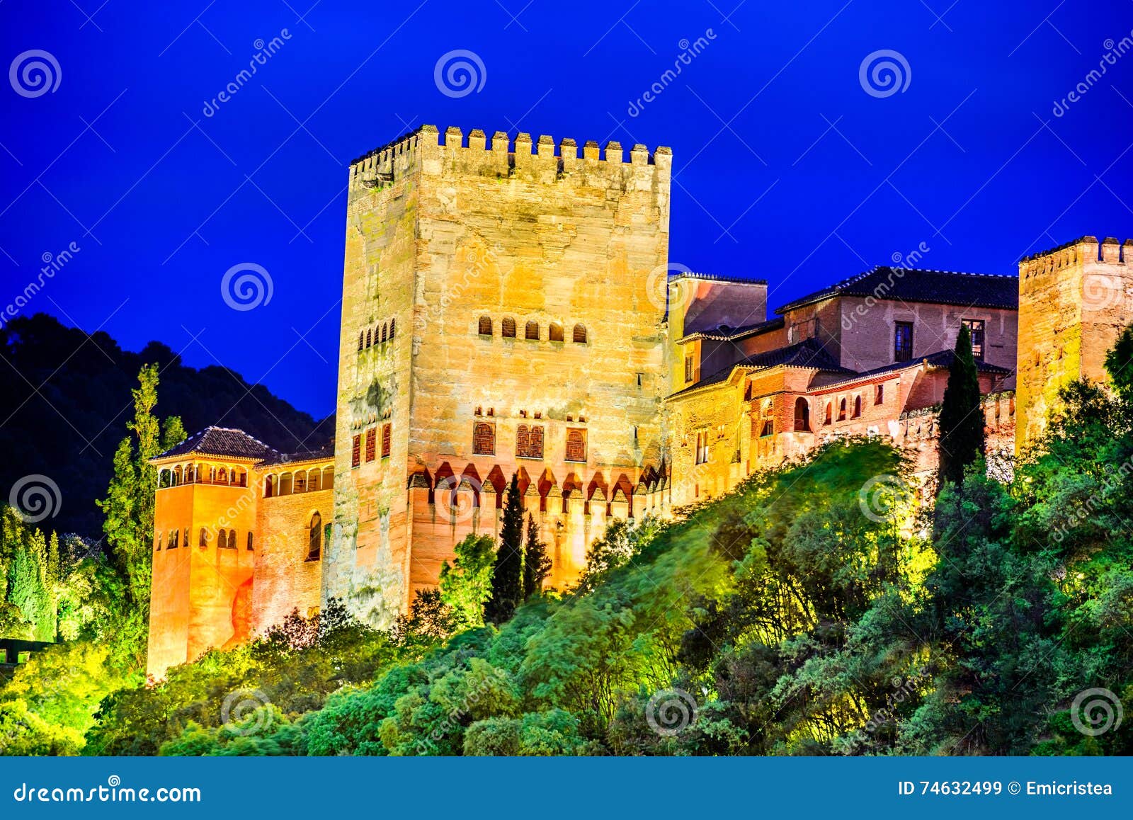 Granada - Alhambra, a Andaluzia, Espanha Imagem de Stock - Imagem de ...