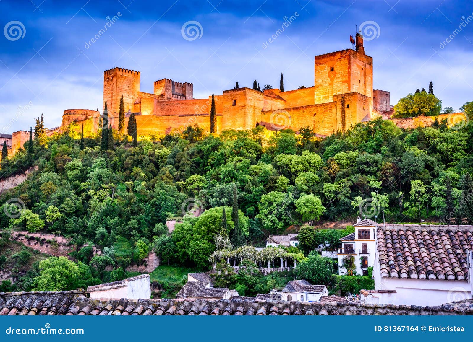 Granada - Alhambra, a Andaluzia, Espanha Foto de Stock - Imagem de ...