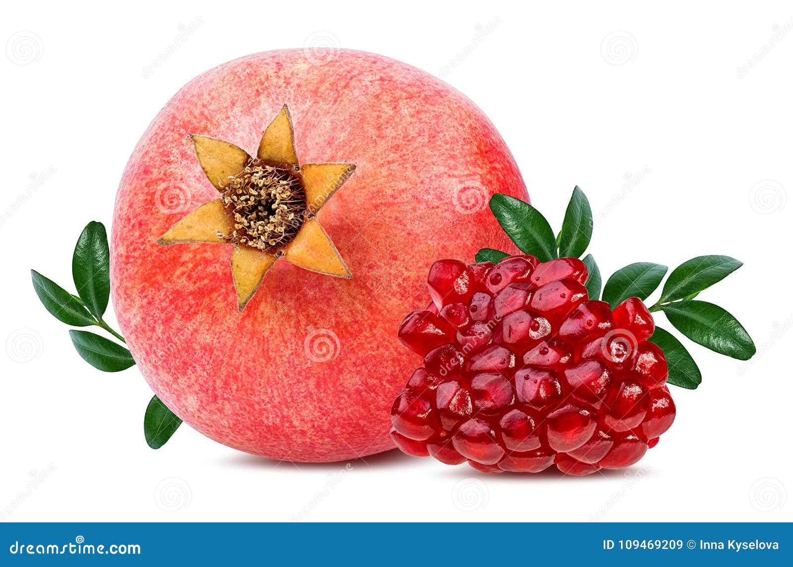 Granada Fresca Aislada En Blanco Imagen de archivo - Imagen de maduro ...