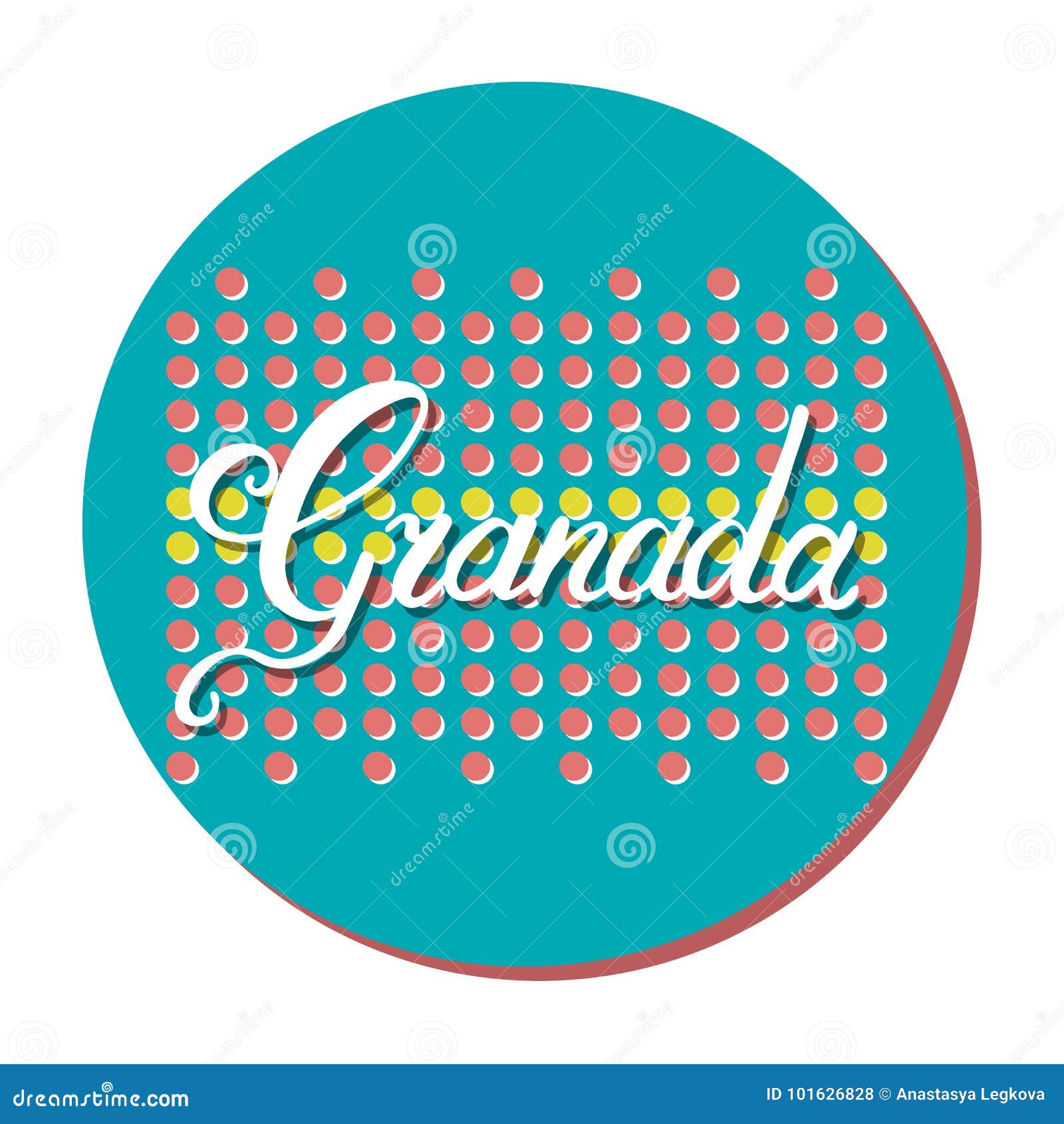 Granada hand lettering stock vector. Illustration of outline - 101626828