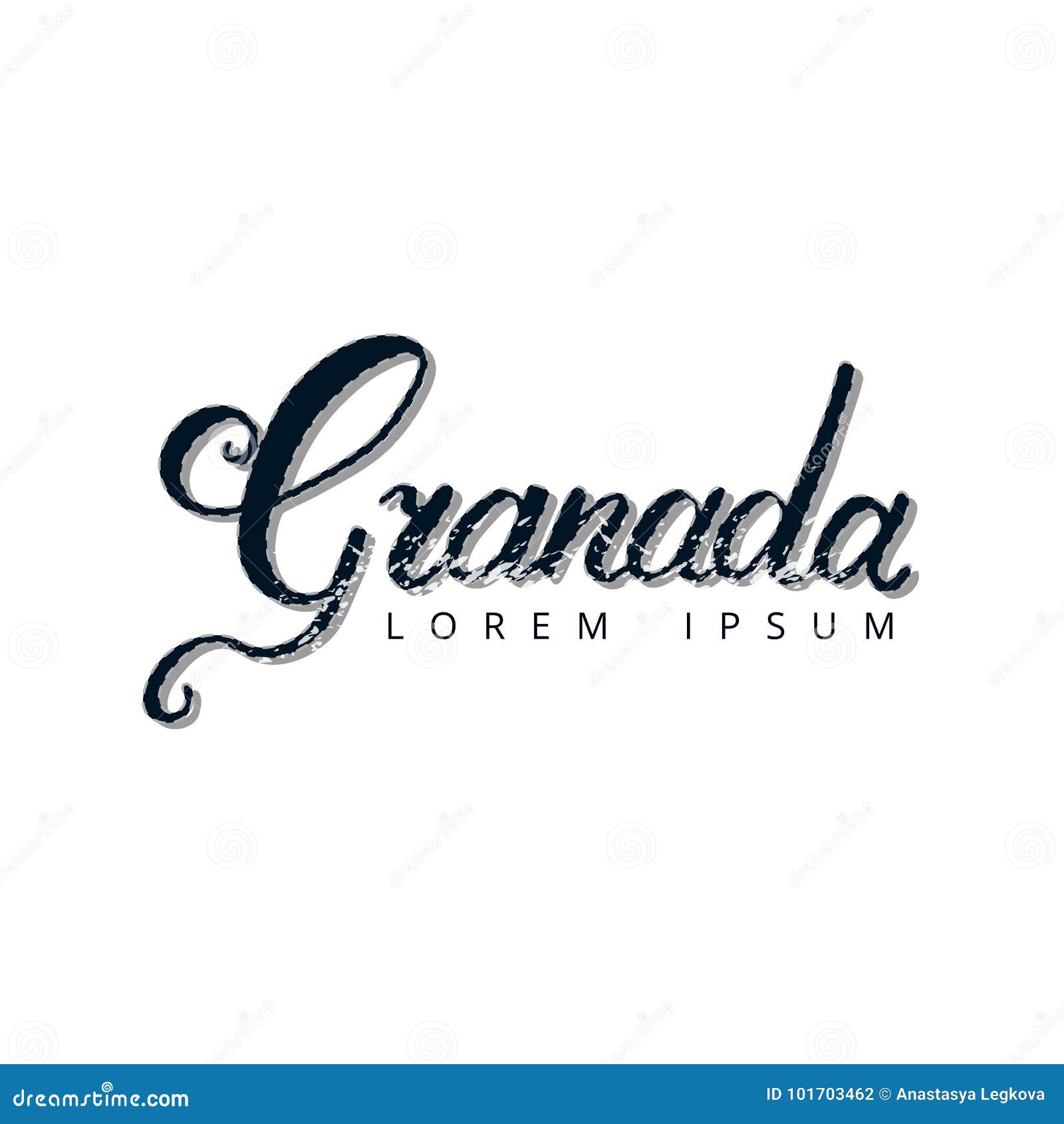 Granada Hand Lettering Logo Stock Vector - Illustration of granada ...