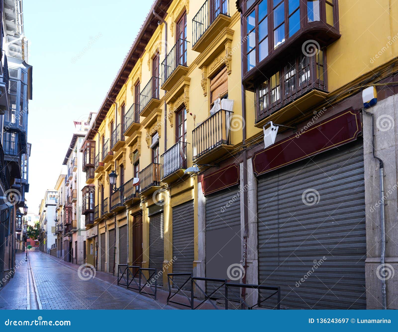 Granada Realejo Downtown District Spain Stock Image - Image of facades ...