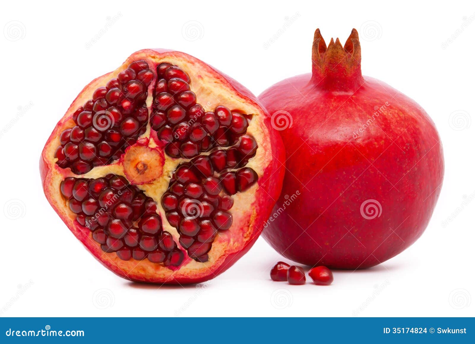 Granada roja aislada. foto de archivo. Imagen de fruta - 35174824