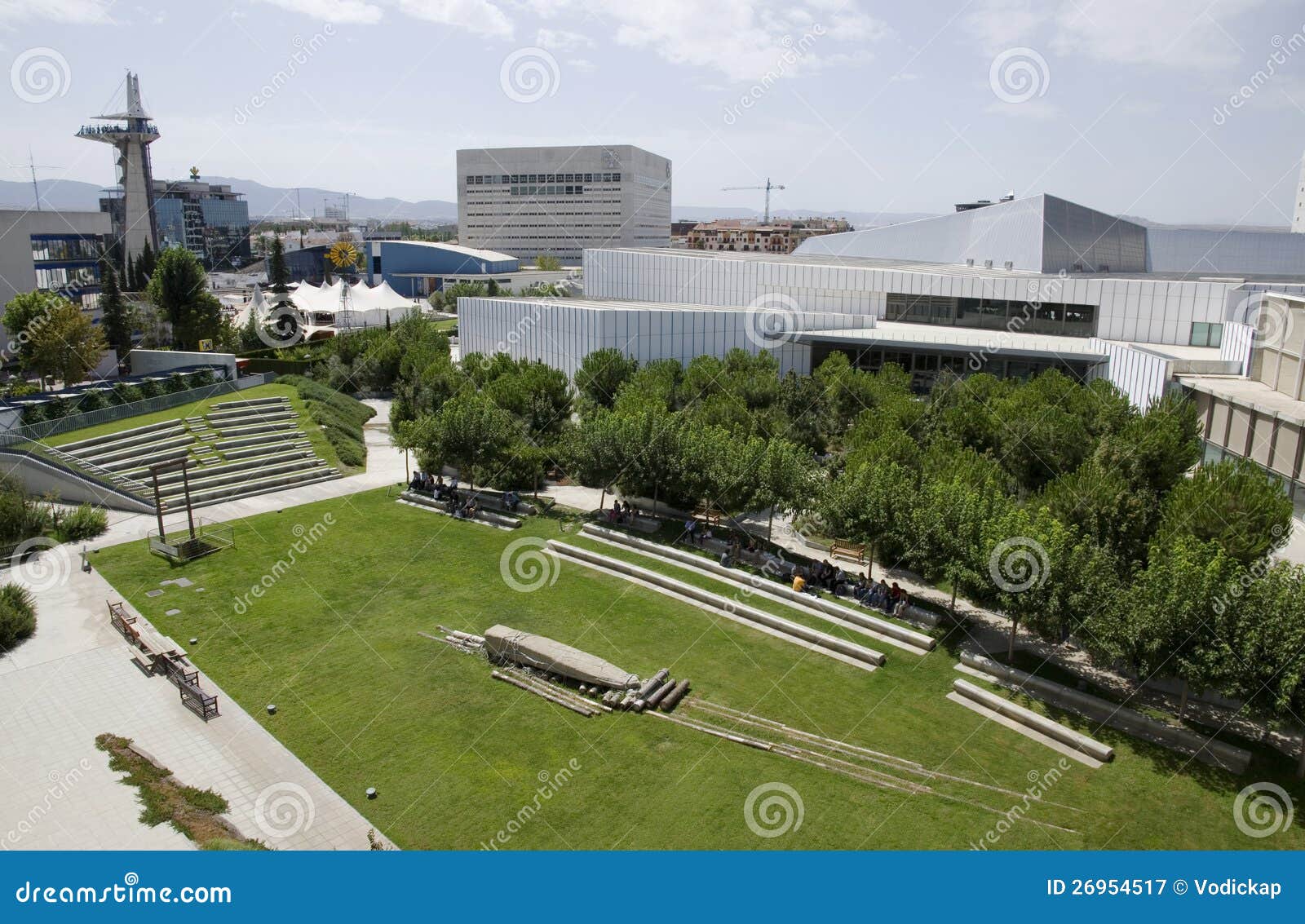 Granada science park areal stock image. Image of tower - 26954517