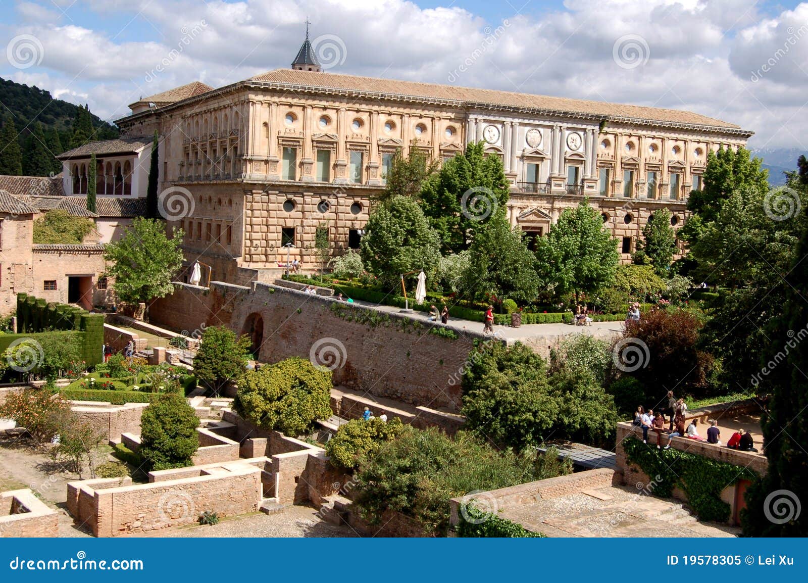 GRANADA.SPAIN-March 4:The Alhambra Palace Aerial View.Famous Spanish ...