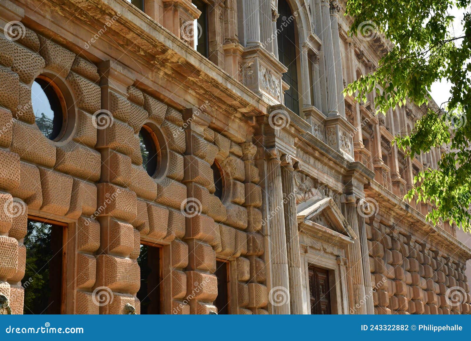 Granada; Spain - August 27 2019 : the Charles V Palace Editorial ...