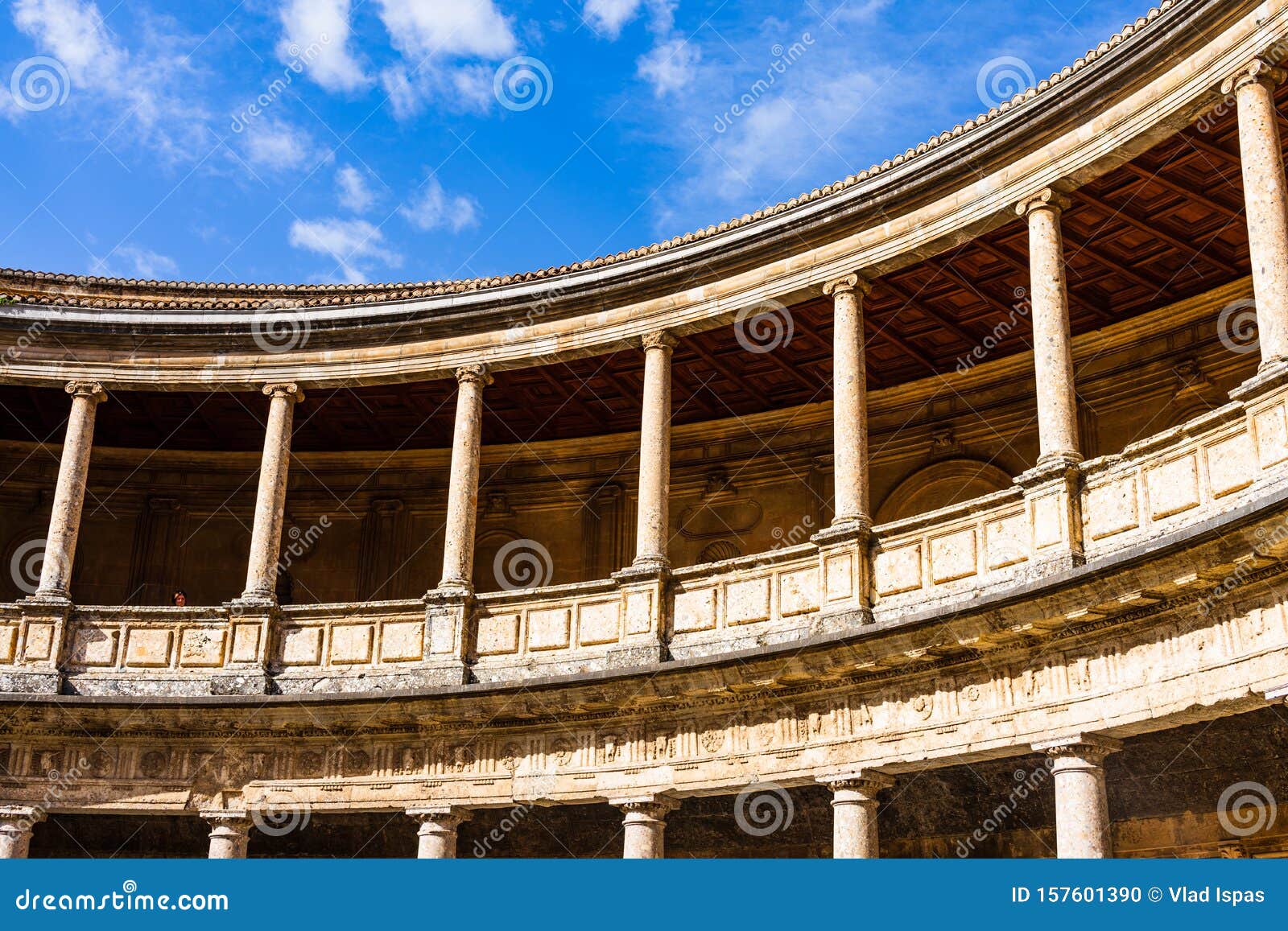 Granada, Spain – 2019. Coliseum in the Palace of Carlos V – Alhambra ...