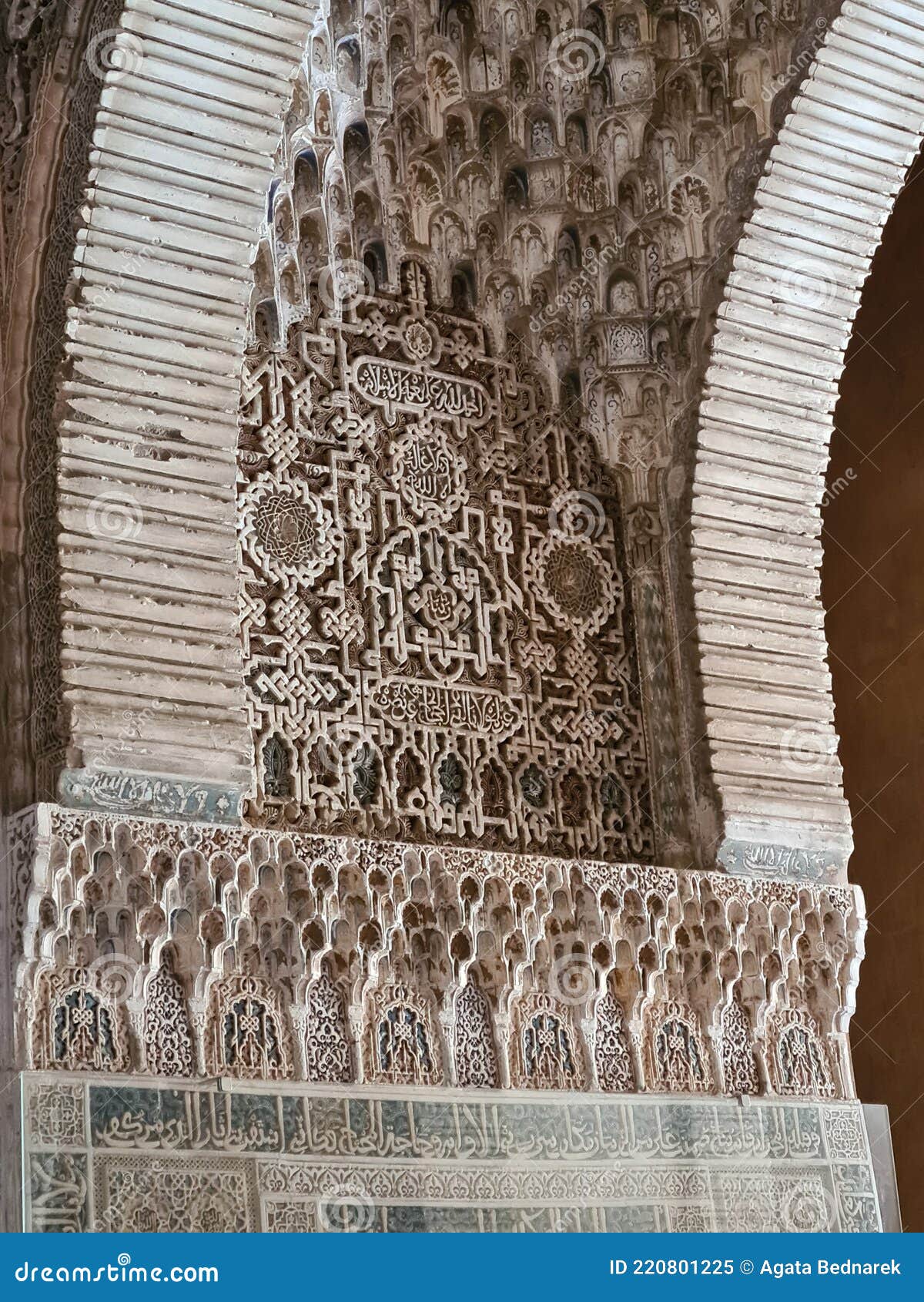 Granada, Spain - Texture in Alhambra Interior Details Stock Image ...