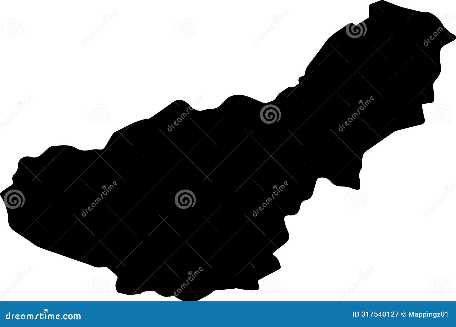 Granada Spain Silhouette Map with Transparent Background Stock ...