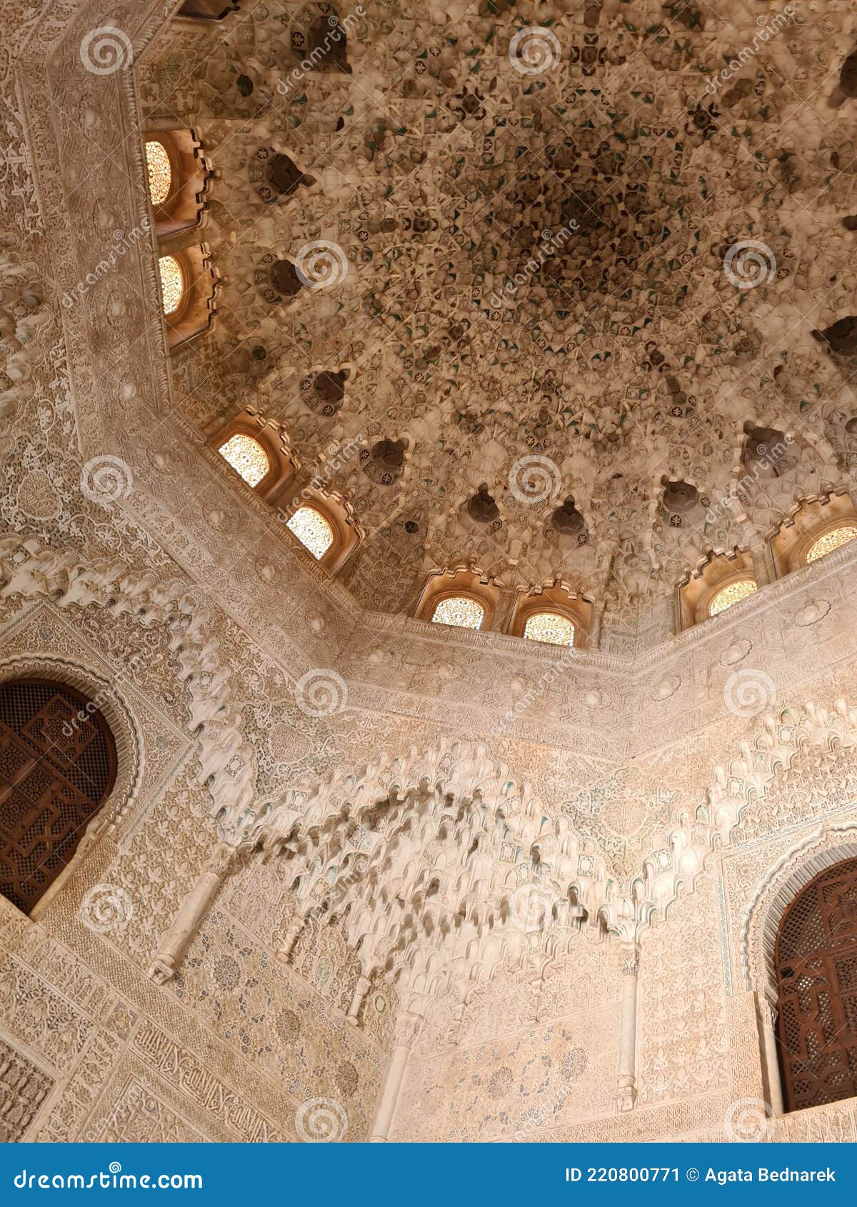 Granada, Spain - Texture in Alhambra Interior Details Stock Image ...