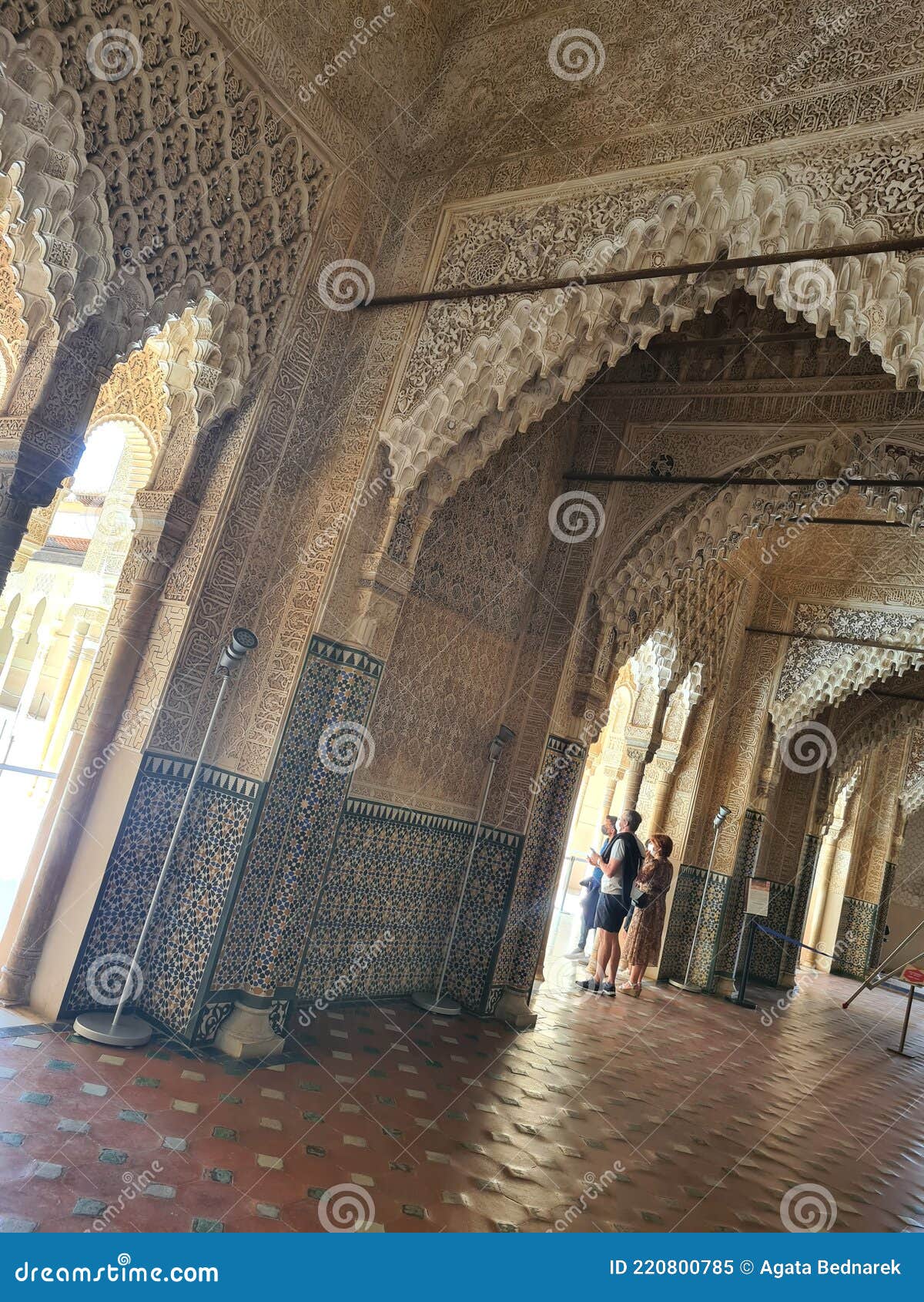 Granada, Spain - Texture in Alhambra Interior Details Editorial Image ...