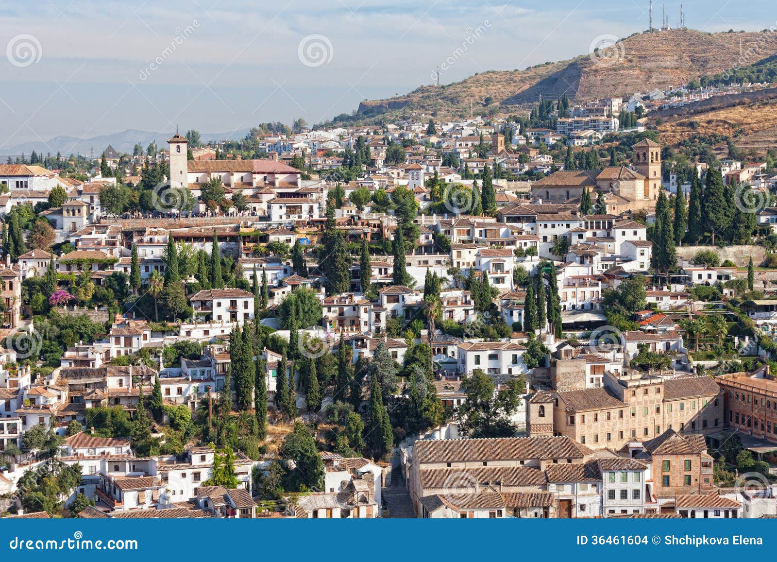 Granada, Spain stock photo. Image of city, blue, landscape - 36461604