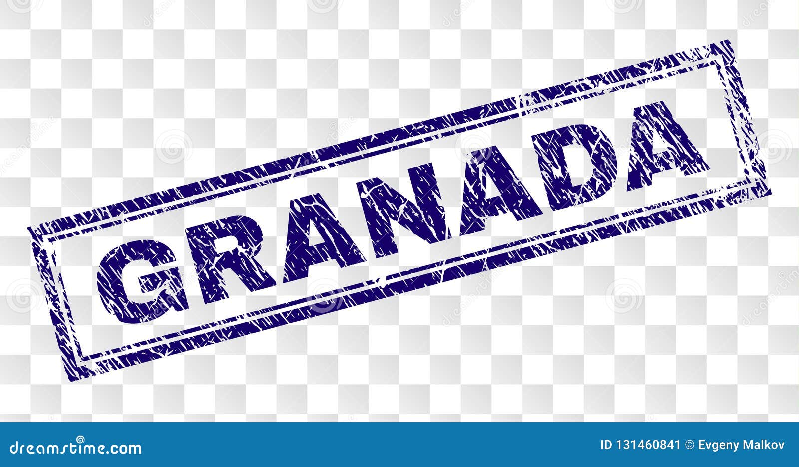 Scratched GRANADA Rectangle Stamp Stock Vector - Illustration of mark ...