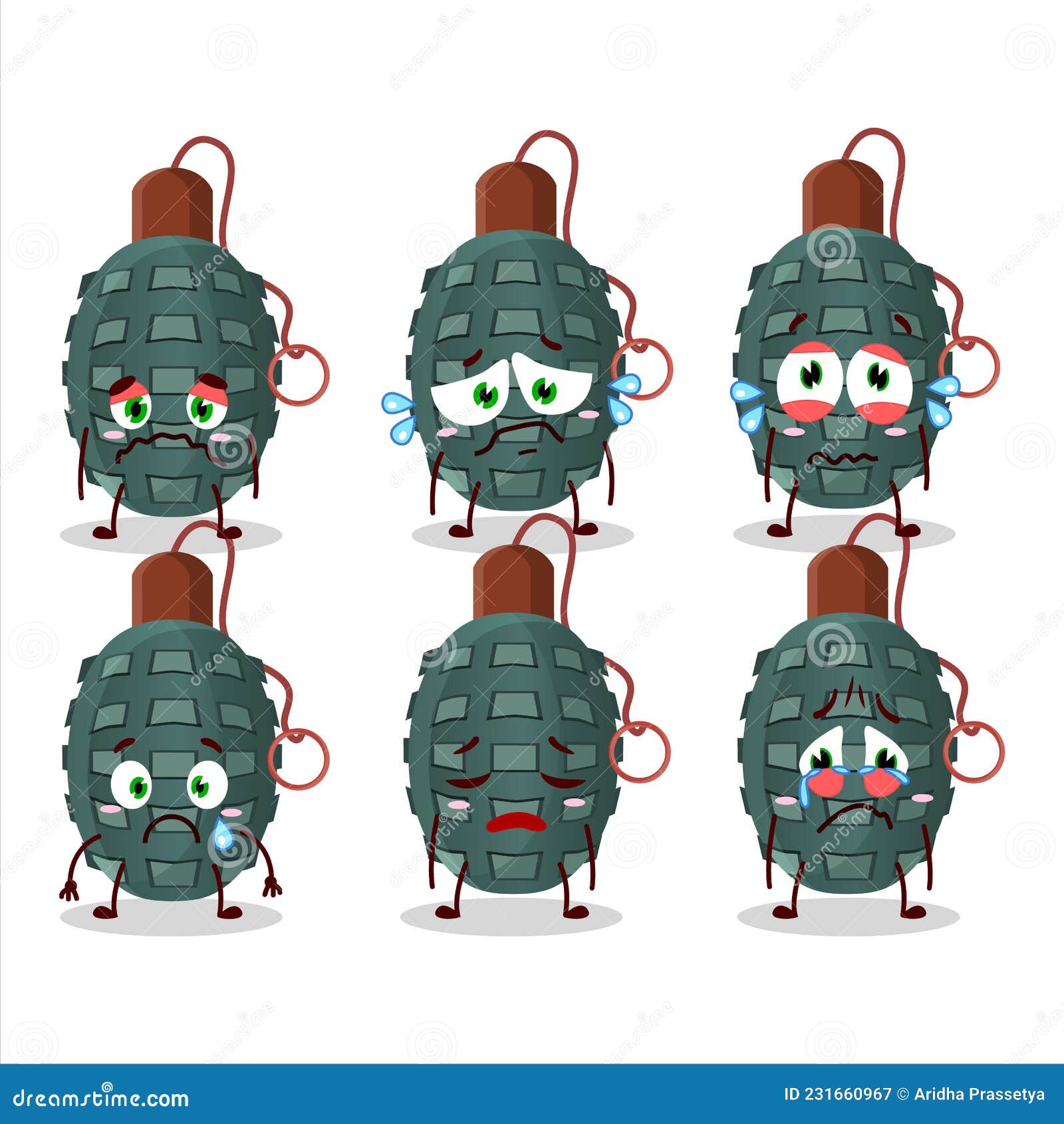 Crying Grenade Cartoon Stock Illustration | CartoonDealer.com #47929036