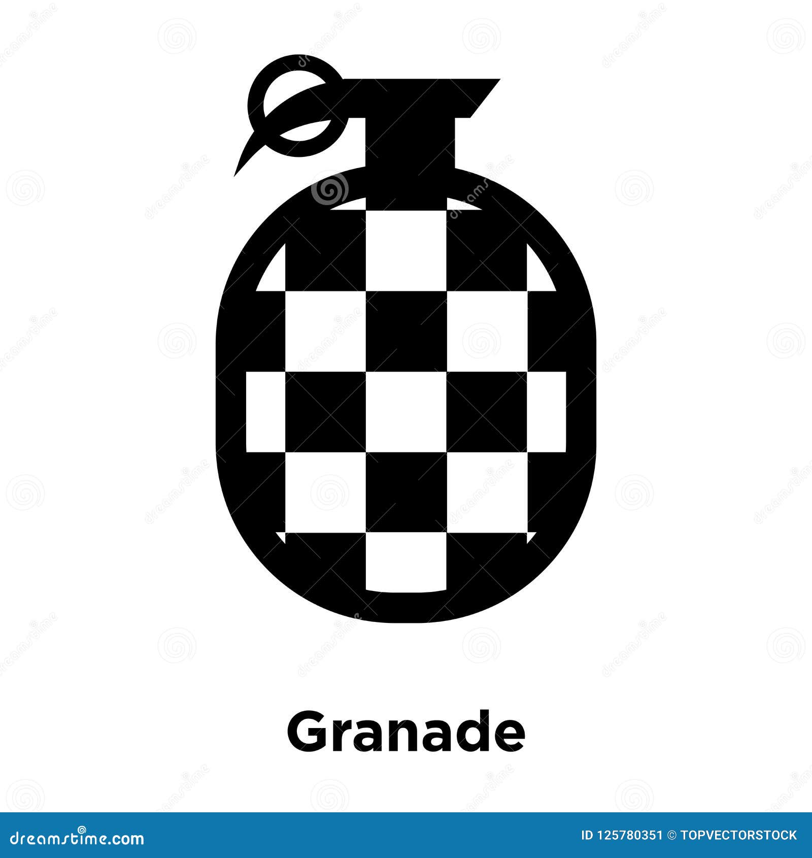 Granade Icon Vector Sign And Symbol Isolated On White Background ...