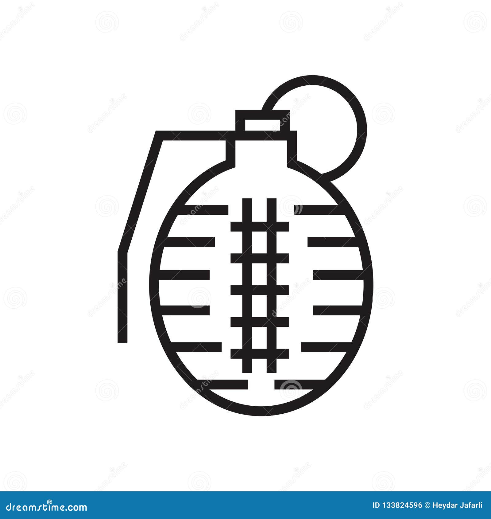 Granade Icon Vector Sign and Symbol Isolated on White Background ...