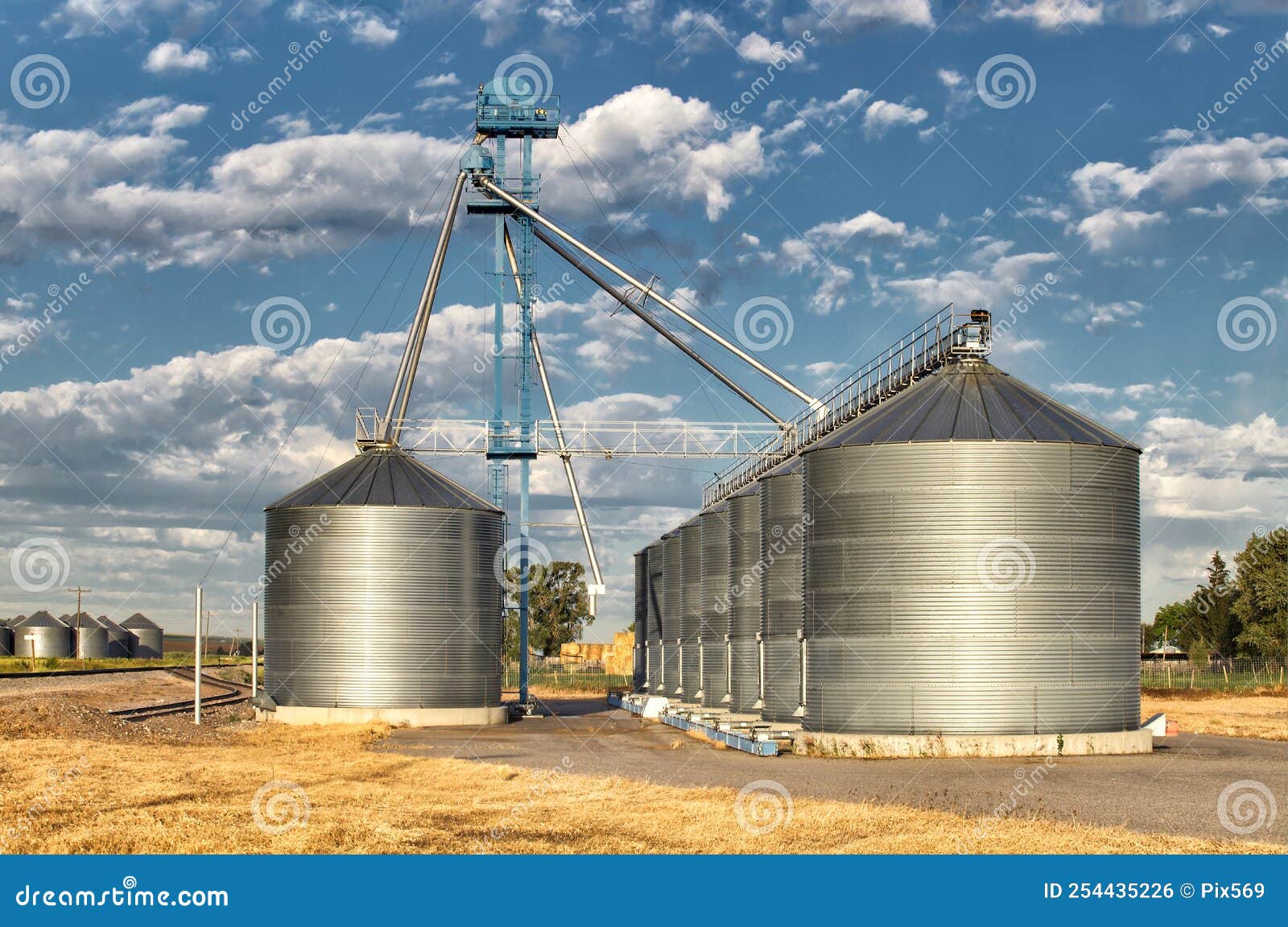 Rows of Granaries for Storing Harvested Grains Stock Photo - Image of ...