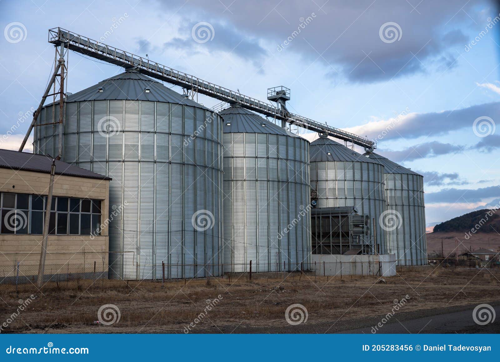 Granaries for Storing Cereal Grains Stock Photo - Image of container ...