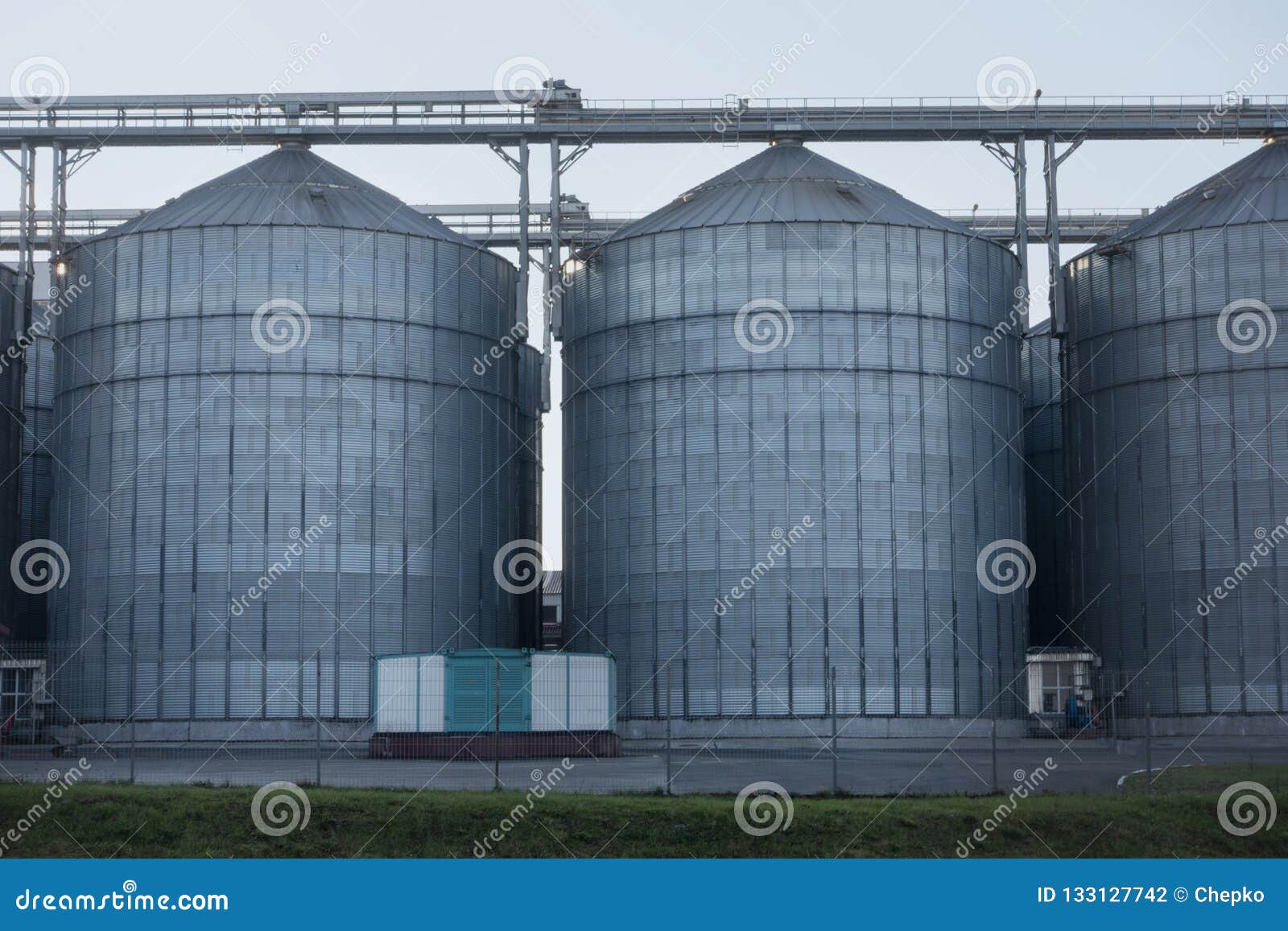 Granaries for Storing Wheat and Other Cereal Grains Stock Photo - Image ...