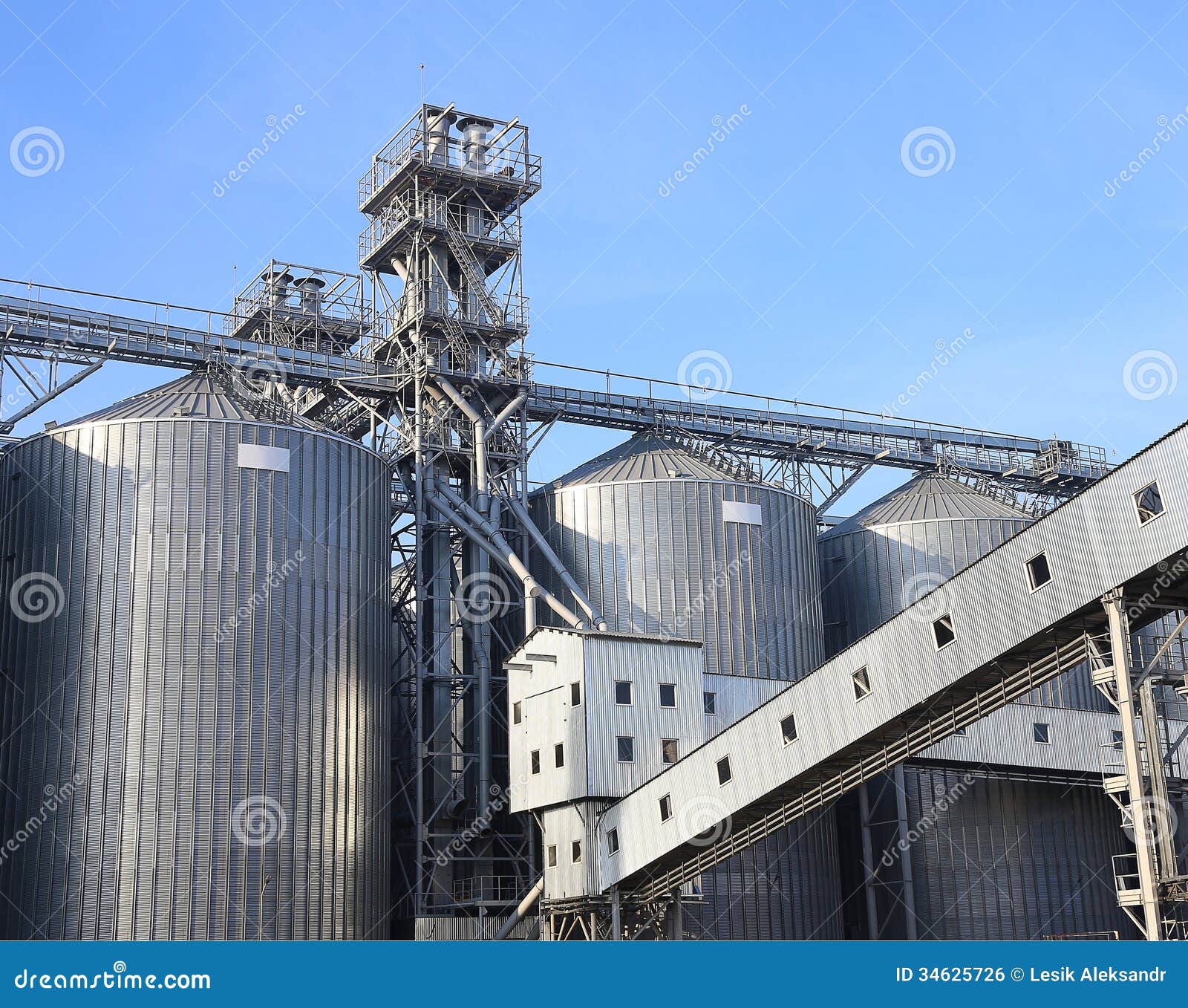 Granaries for Storing Wheat and Other Cereal Grains. Stock Photo ...