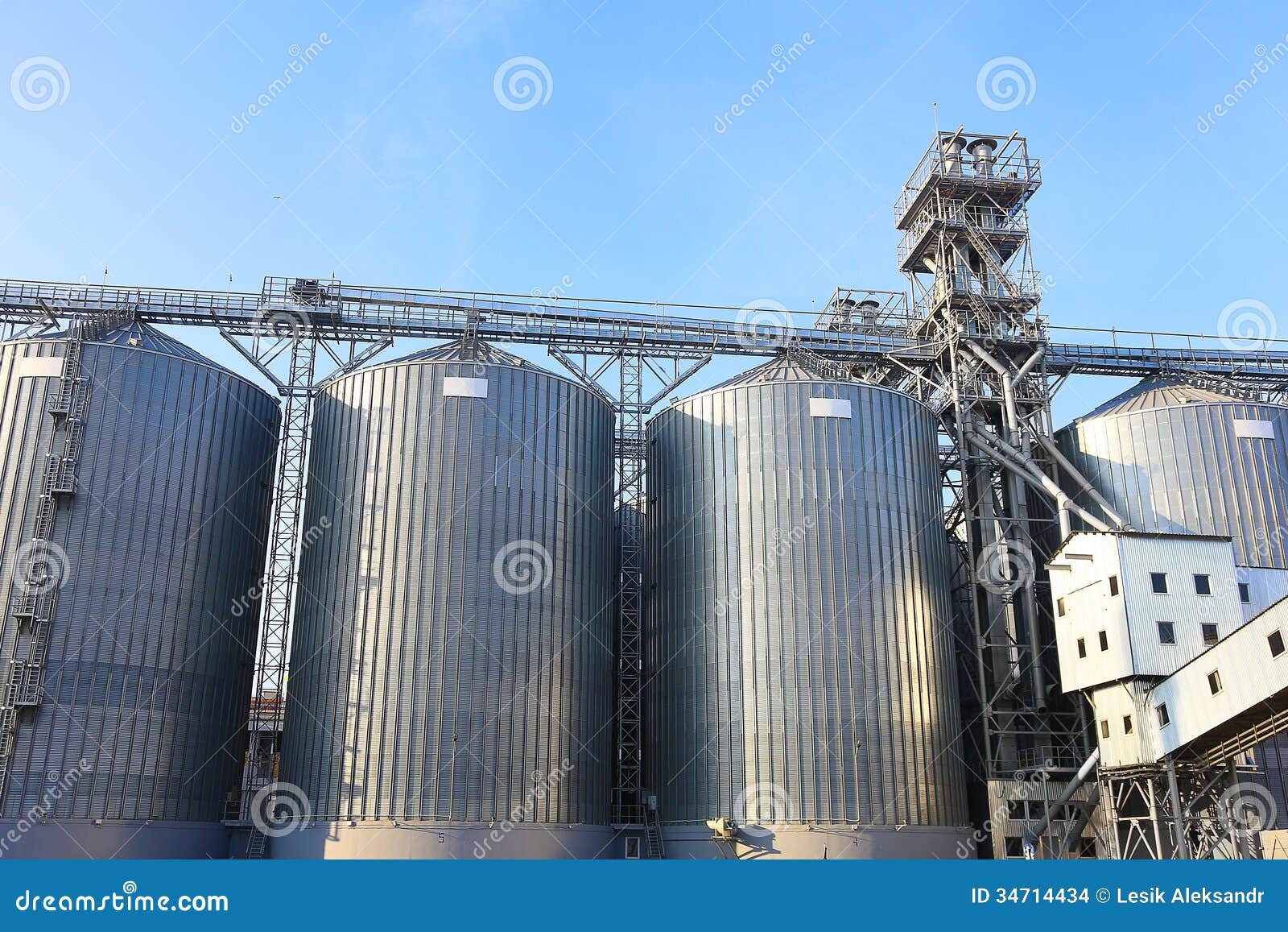 Granaries for Storing Wheat and Other Cereal Grains. Stock Photo ...