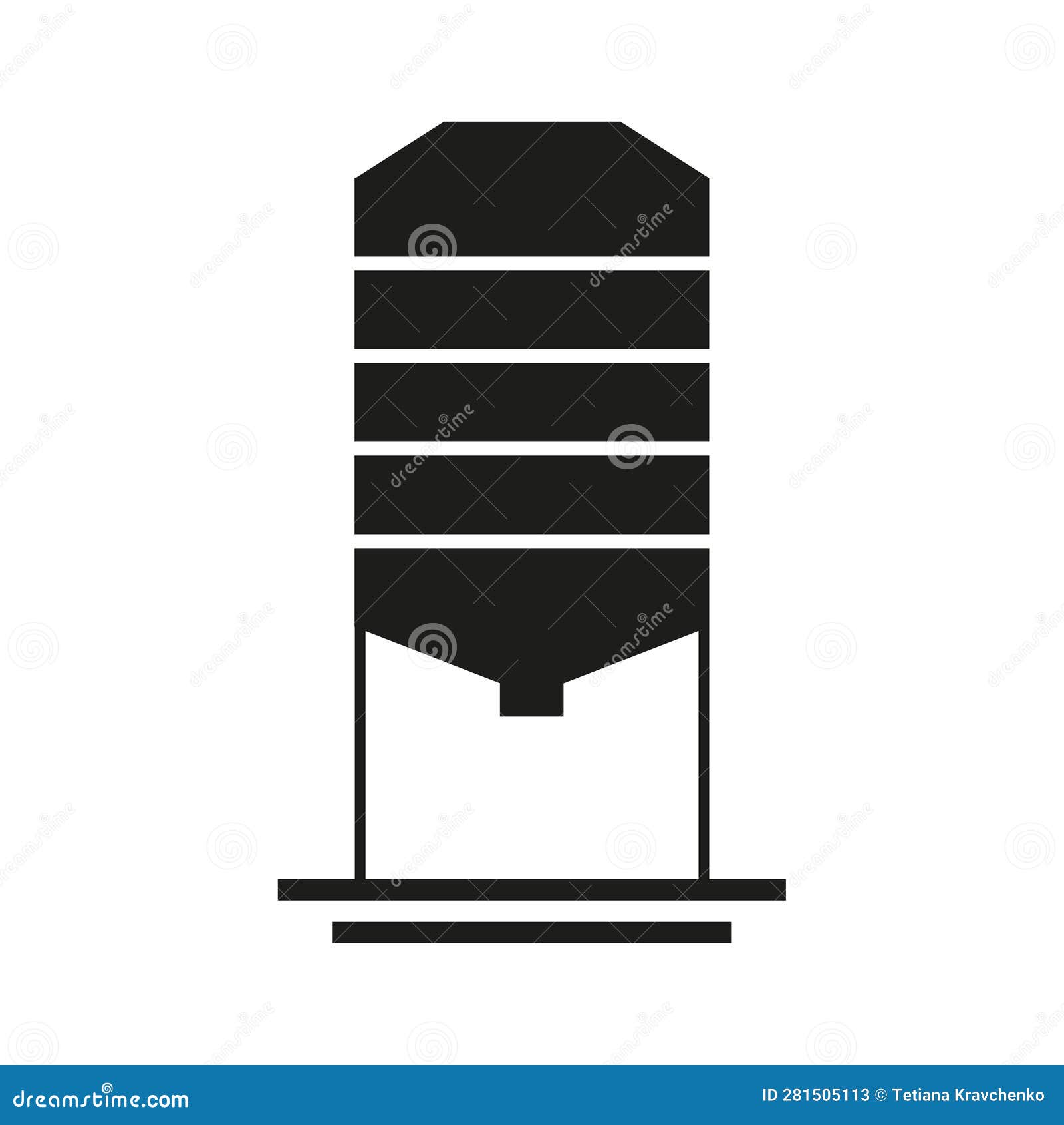 Granary Icon. Bunker for Grain, Silo Icon. Storage Elevator Icon ...