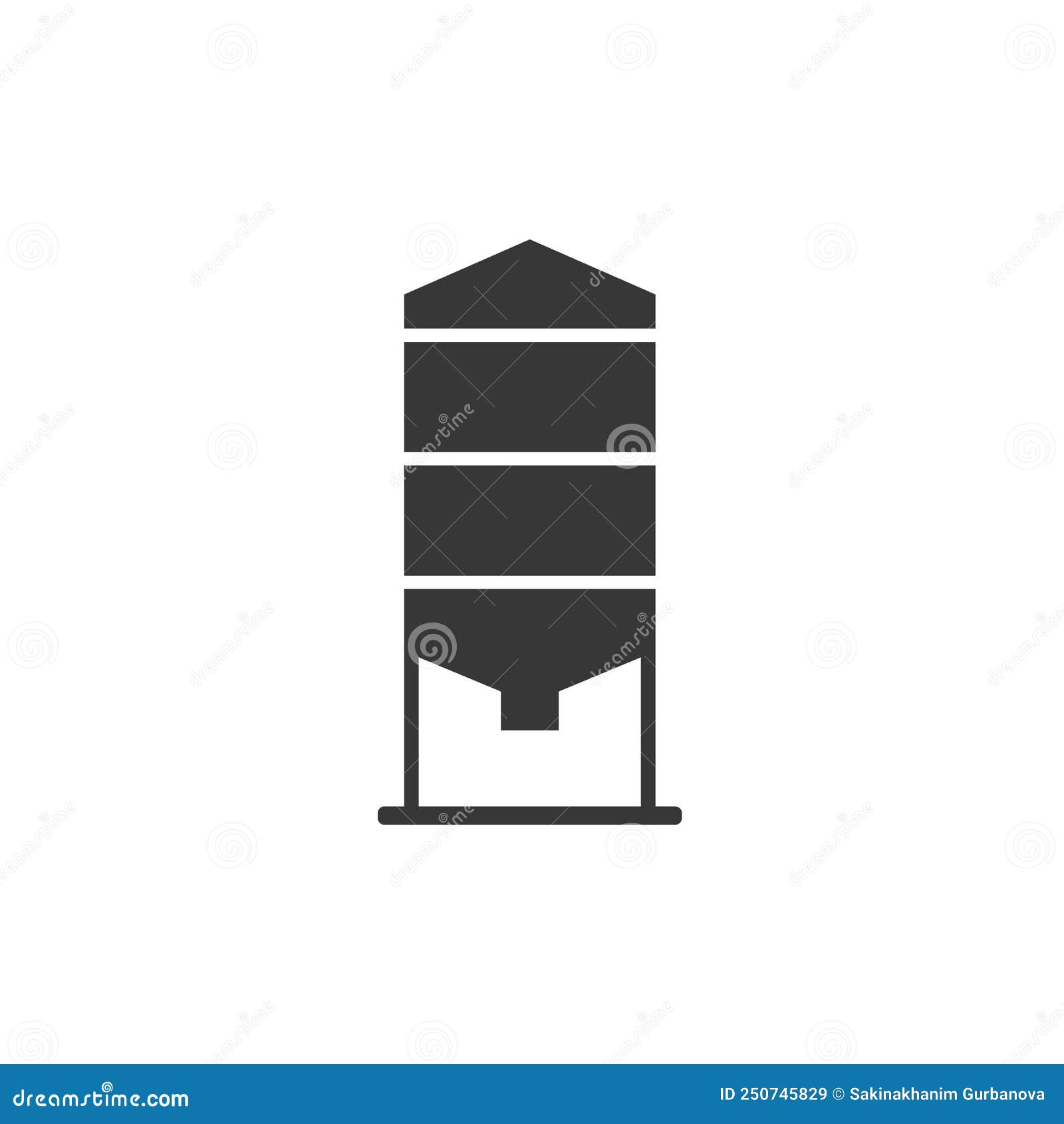 Granary vector icon stock illustration. Illustration of food - 250745829